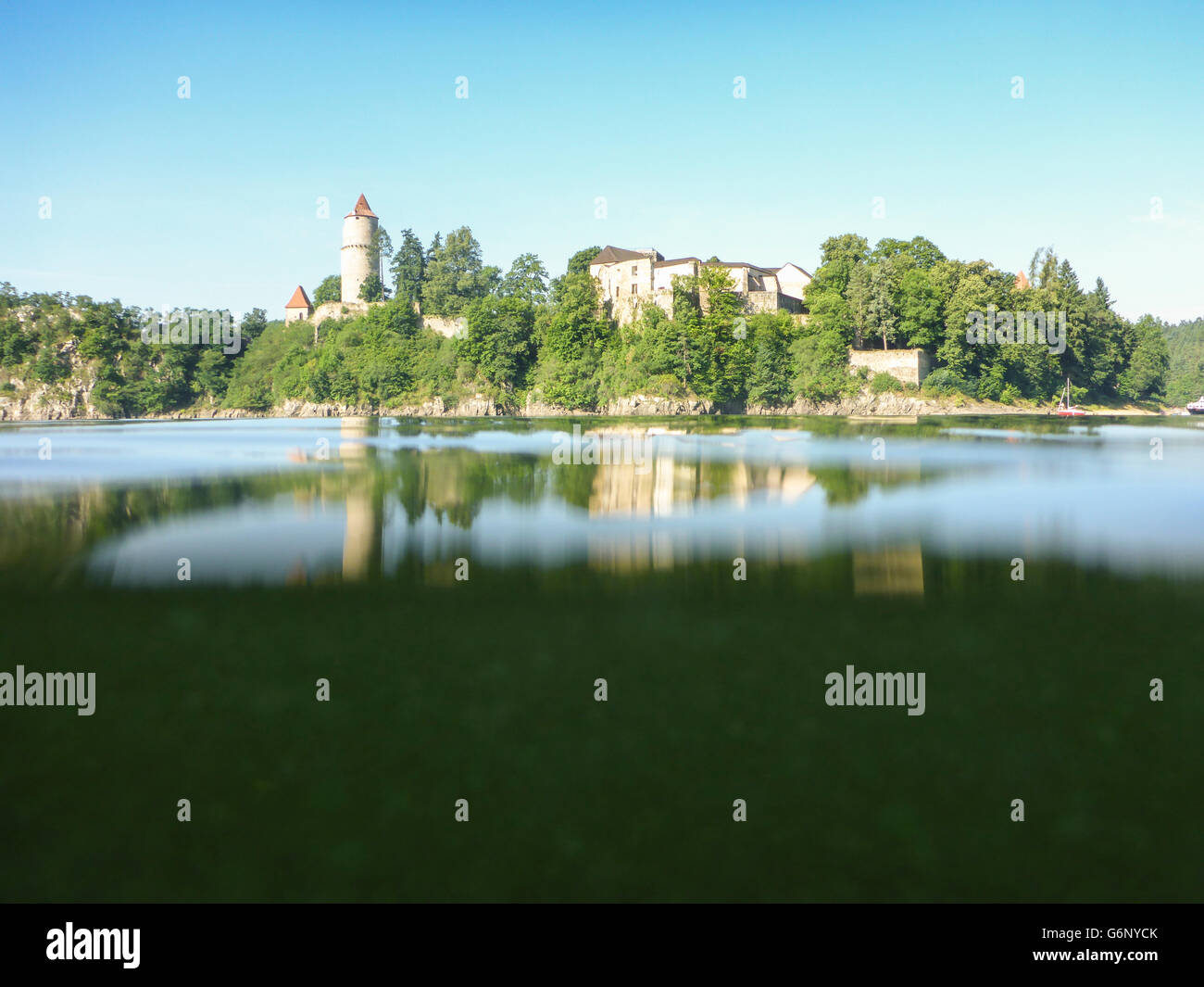 Zvikov Castle (Klingenberg Castle), reservoir Orlik (Worlik), Zvikovske ...