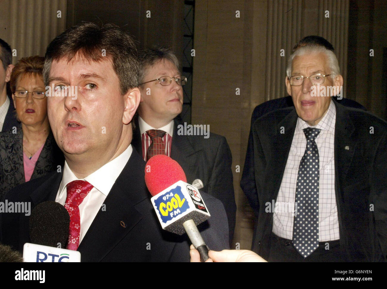 Lagan Valley MP Jeffrey Donaldson (left) with the Rev Ian Paisley ...