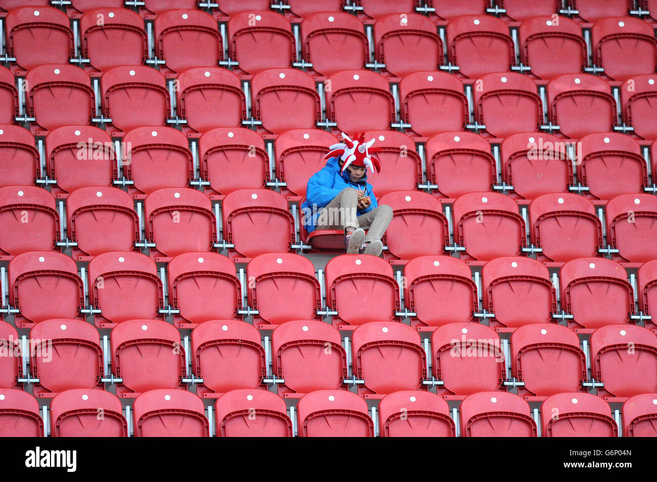 Coventry city fan eating in stadium hi-res stock photography and images ...