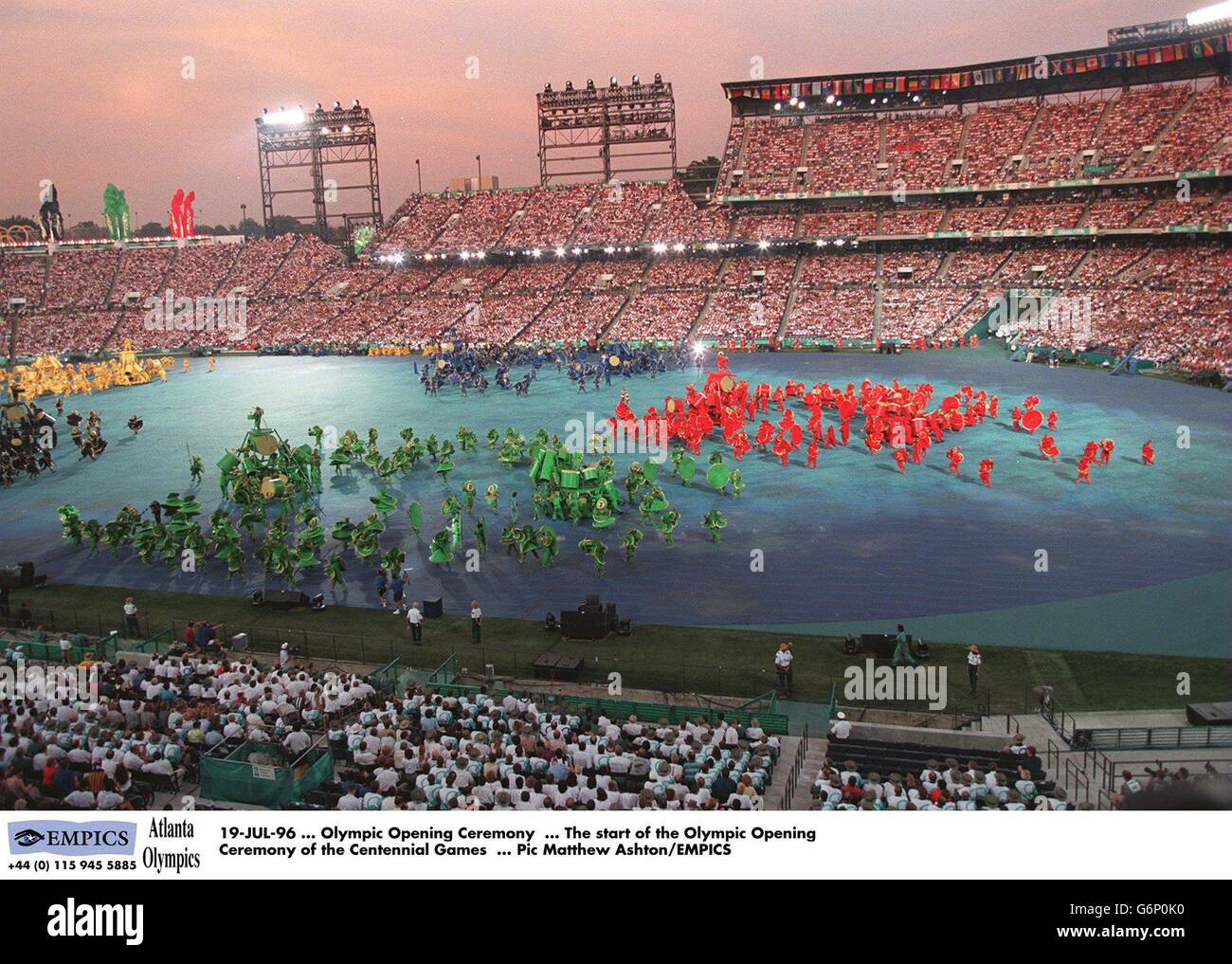 Atlanta olympic games 1996 opening ceremony hi-res stock photography ...
