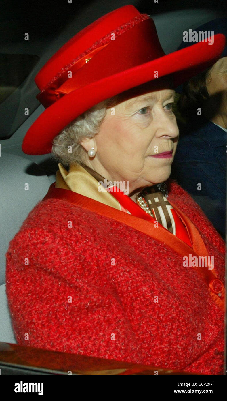 Britain's Queen Elizabeth II leaves St Mary Magdalene Church on the ...