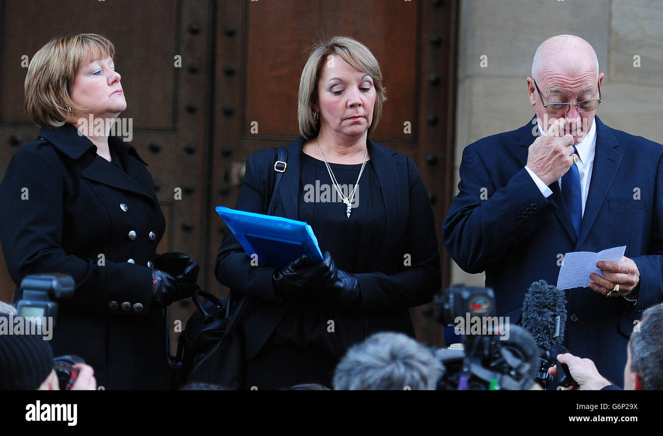 (Left-right) The sisters of David Rathband Julie Reece and Debbie ...