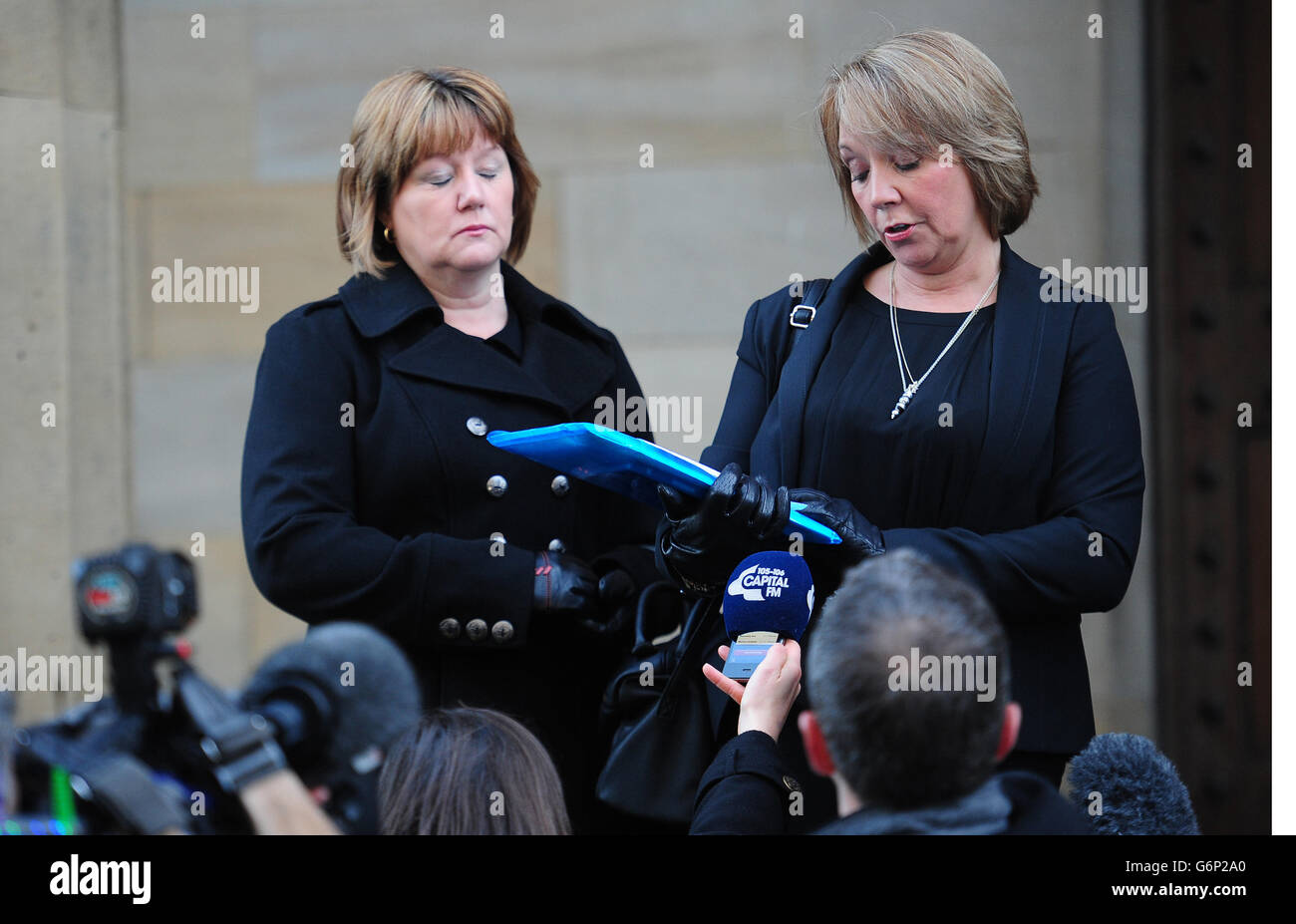 (Left-right) The sisters of David Rathband Julie Reece and Debbie ...