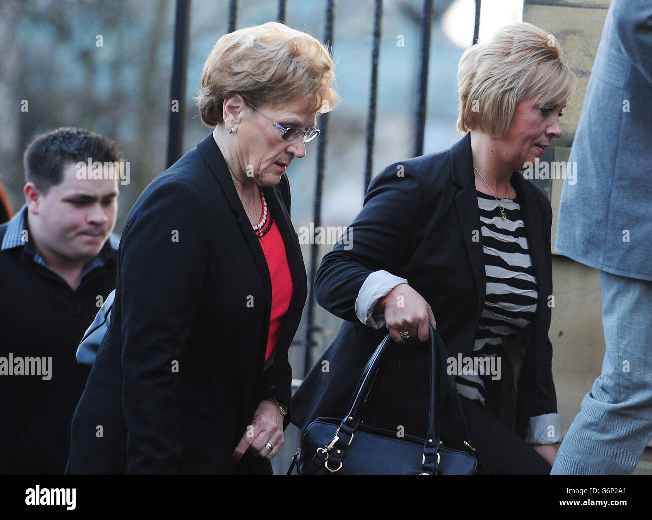 The ex-wife of Pc David Rathband Kath Rathband (right) arrives at Moot ...