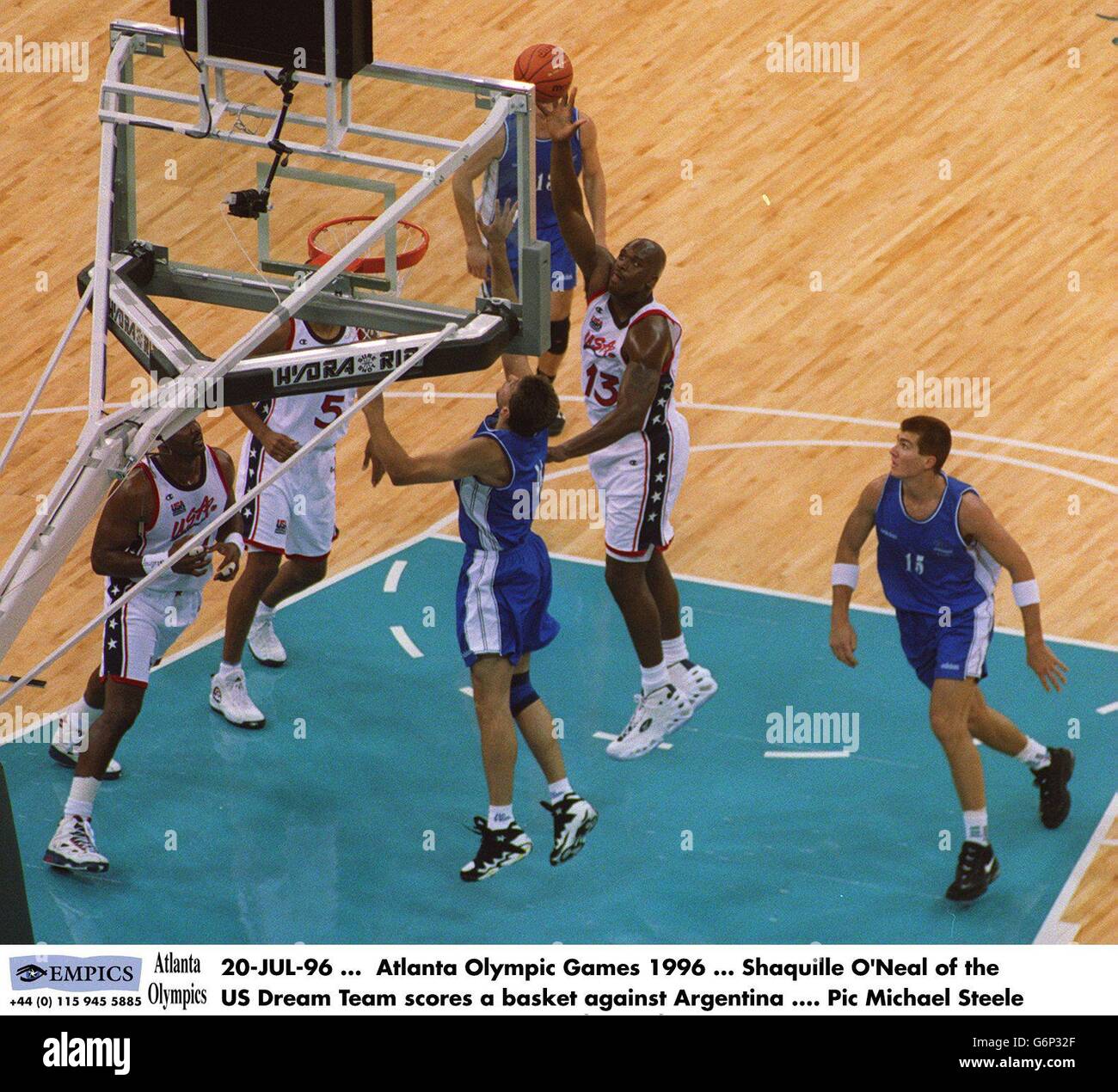 20-JUL-96, Atlanta Olympic Games 1996, Shaquille O'Neal of the US Dream ...