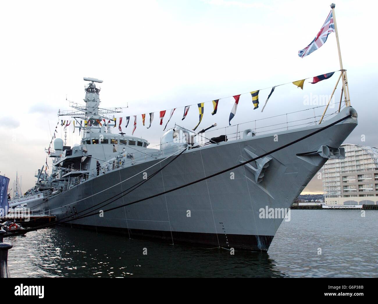 Hms northumberland schroders international london boat show hi-res ...
