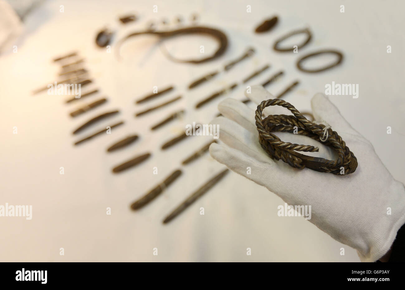 Curator of archaeology at the yorkshire museum hi-res stock photography ...