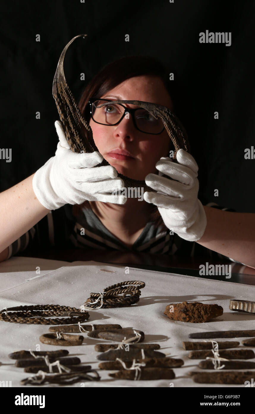 Curator of archaeology at the yorkshire museum hi-res stock photography ...