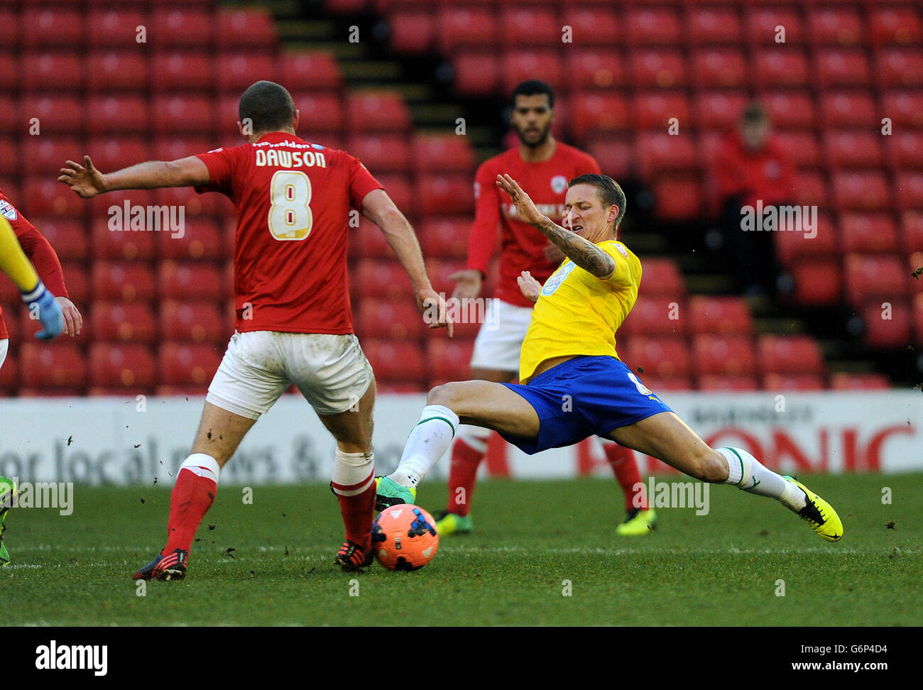 Coventry City''s Carl Barker (right) puts in a strong challenge on ...