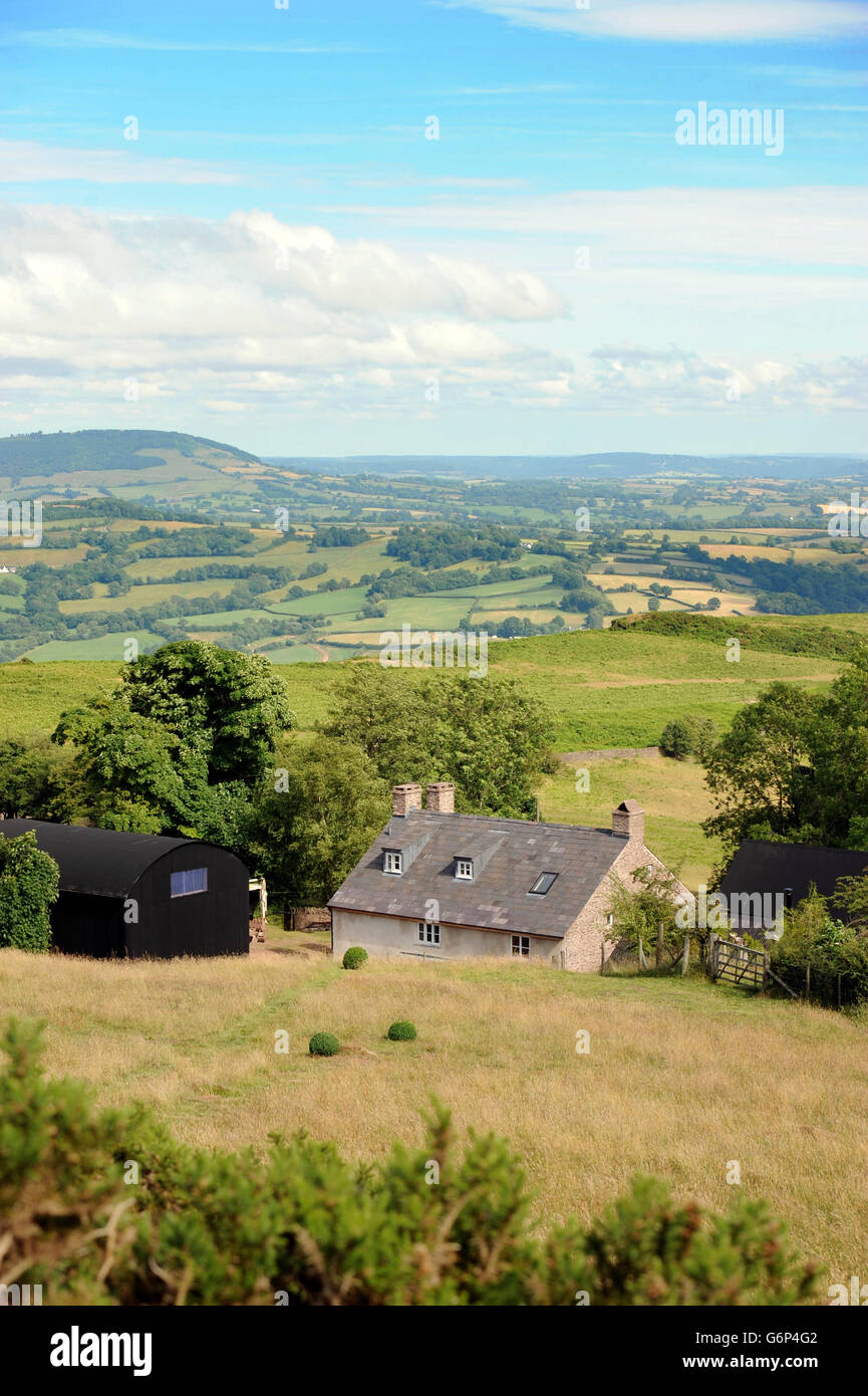 A Welsh mountain farmhouse home UK Stock Photo - Alamy