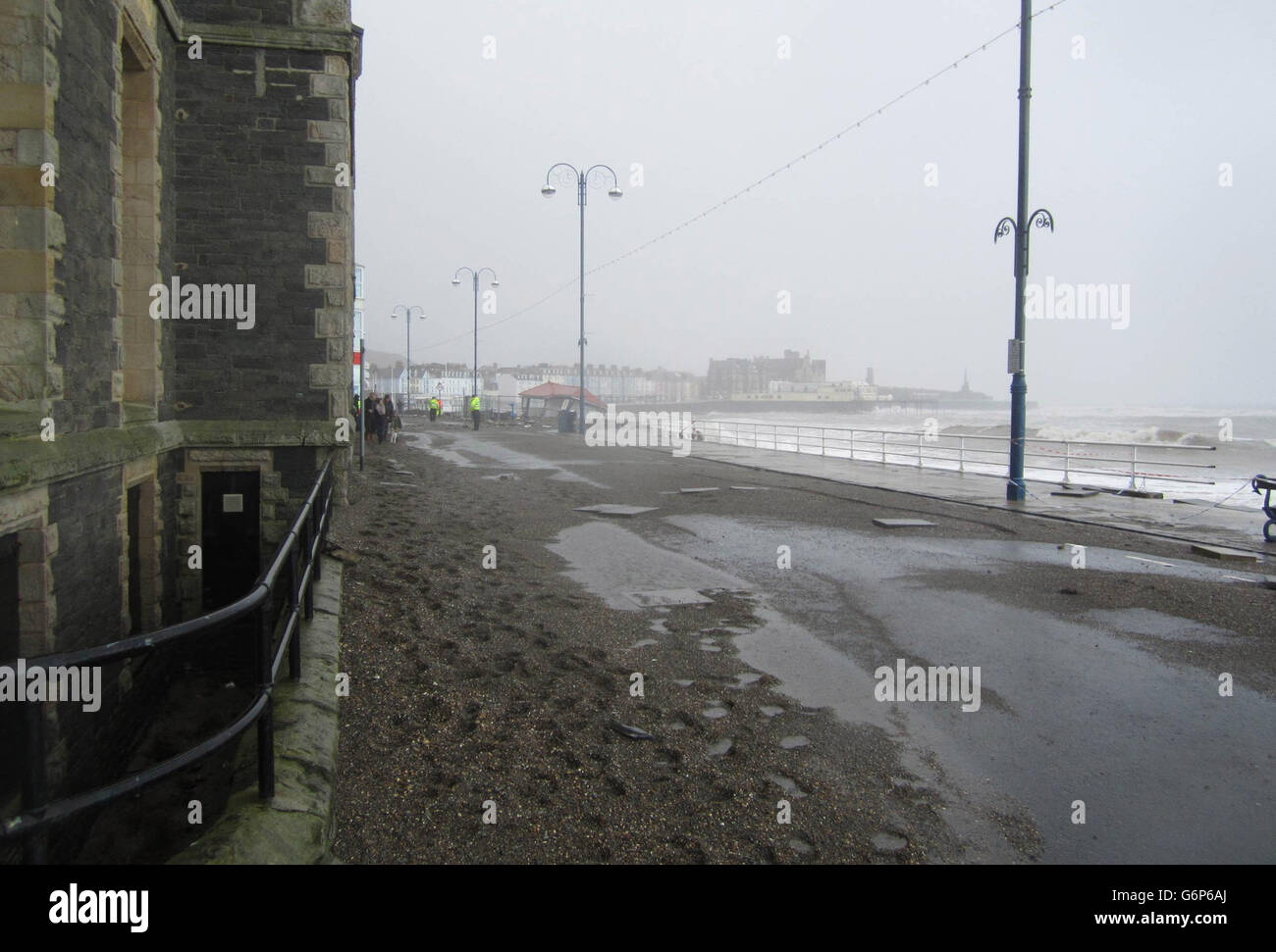 The damage in Aberystwyth where violent storms and gale force winds ...