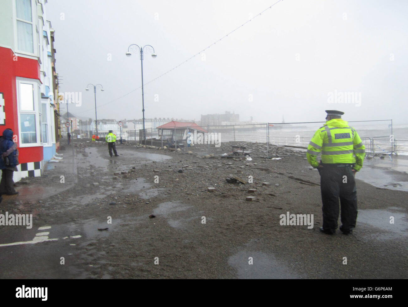 The damage in Aberystwyth where violent storms and gale force winds ...