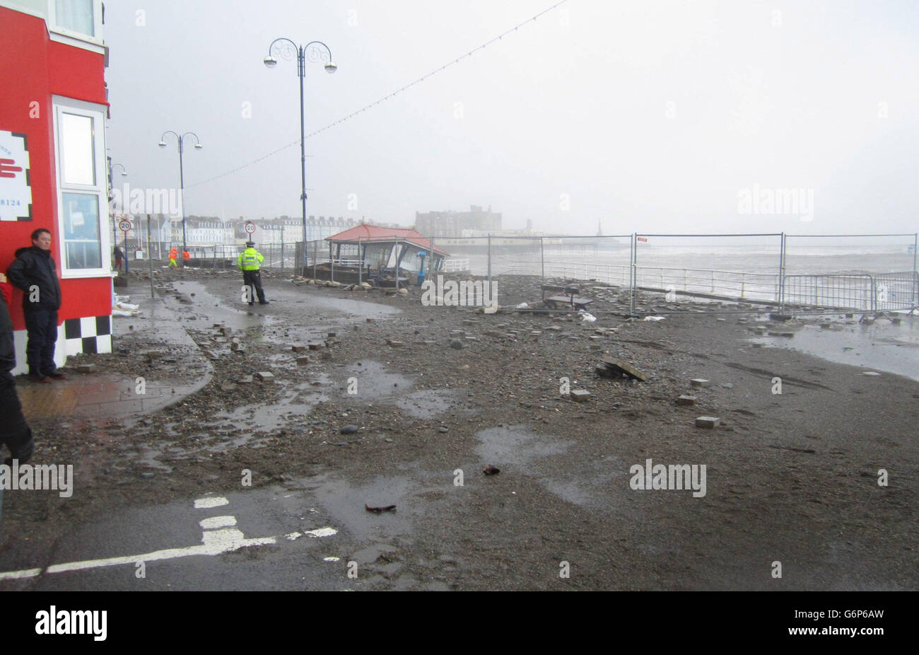 The damage in Aberystwyth where violent storms and gale force winds ...