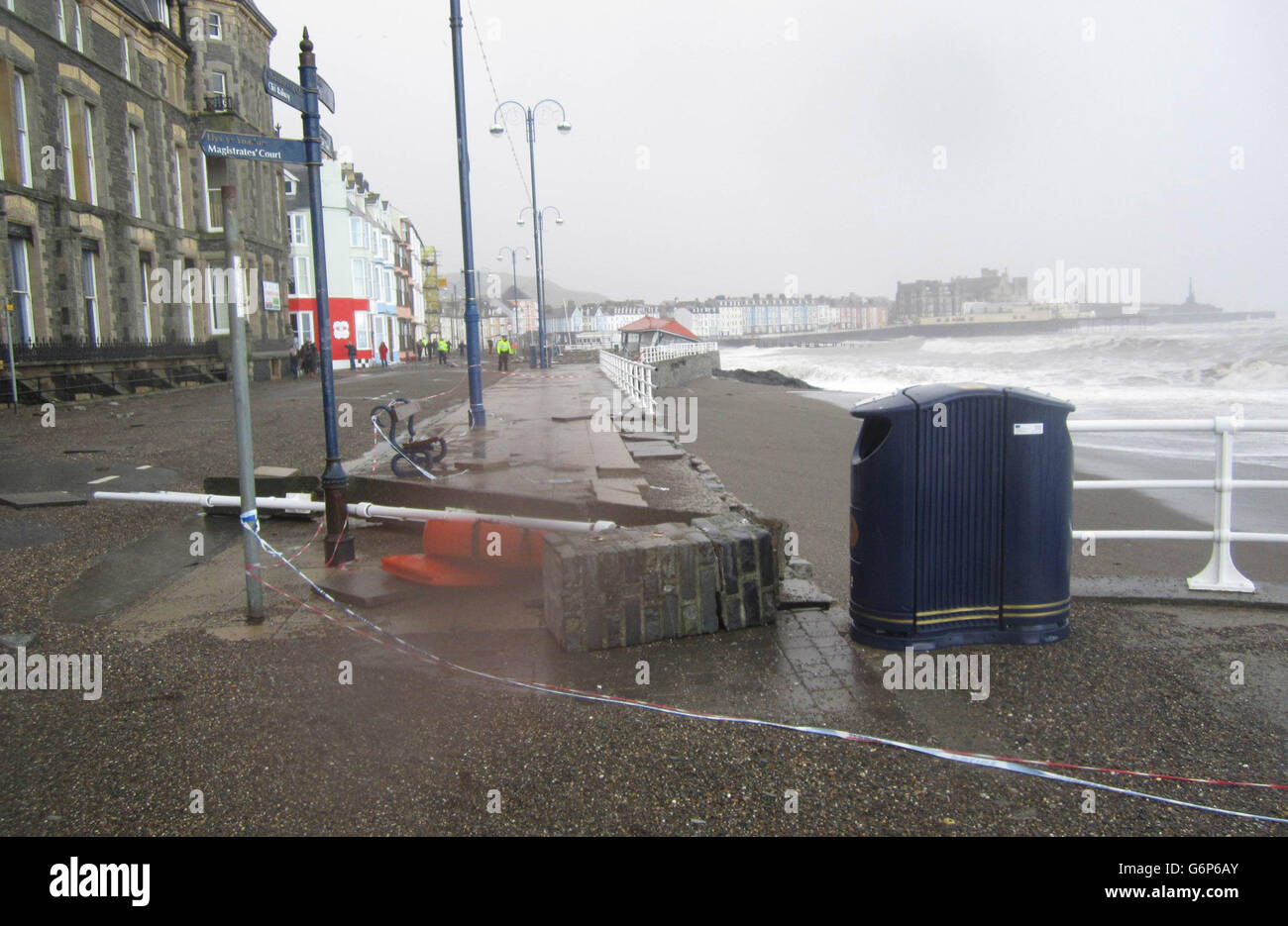 The damage in Aberystwyth where violent storms and gale force winds ...