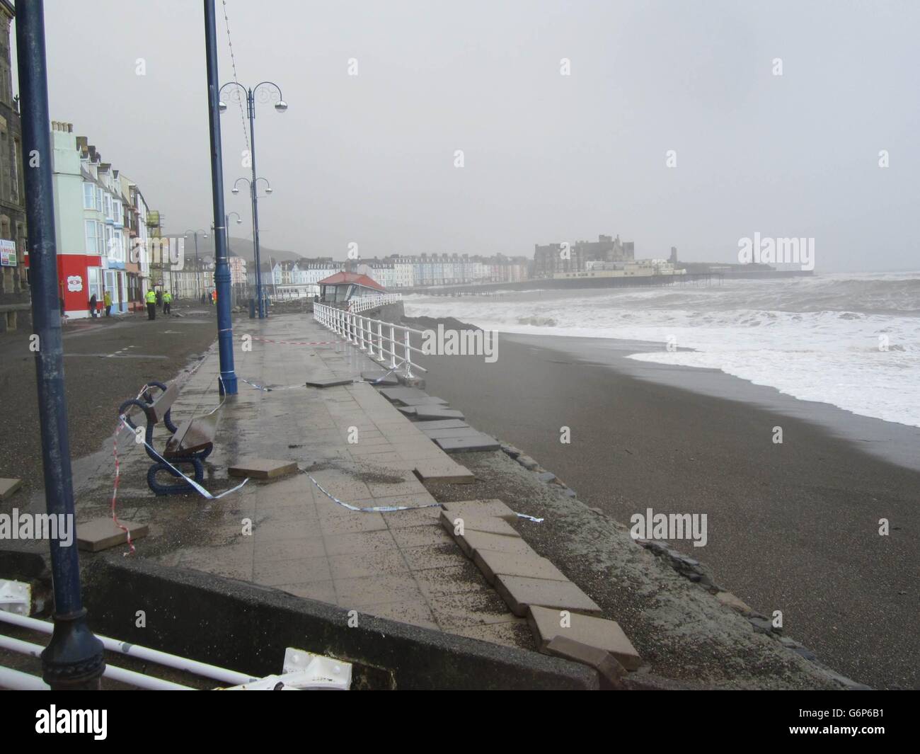 The damage in Aberystwyth where violent storms and gale force winds ...