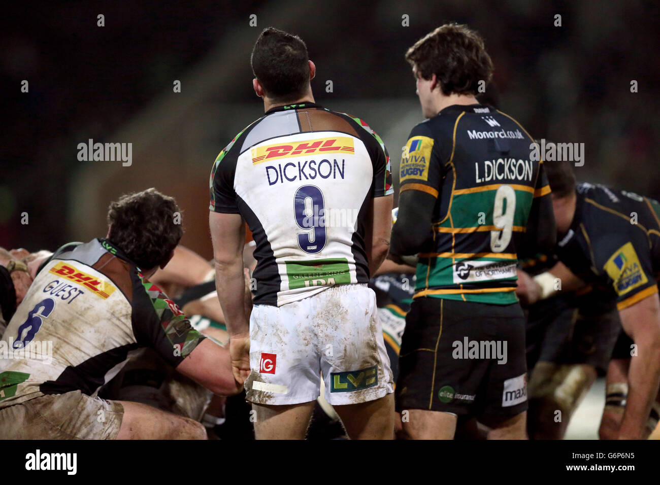 Brothers Northampton Saints' Lee Dickson and Harlequins' Karl Dickson ...