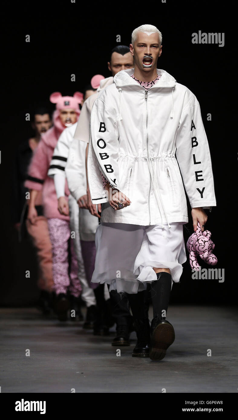 MAN show catwalk - London Collections: Men 2014 Stock Photo - Alamy