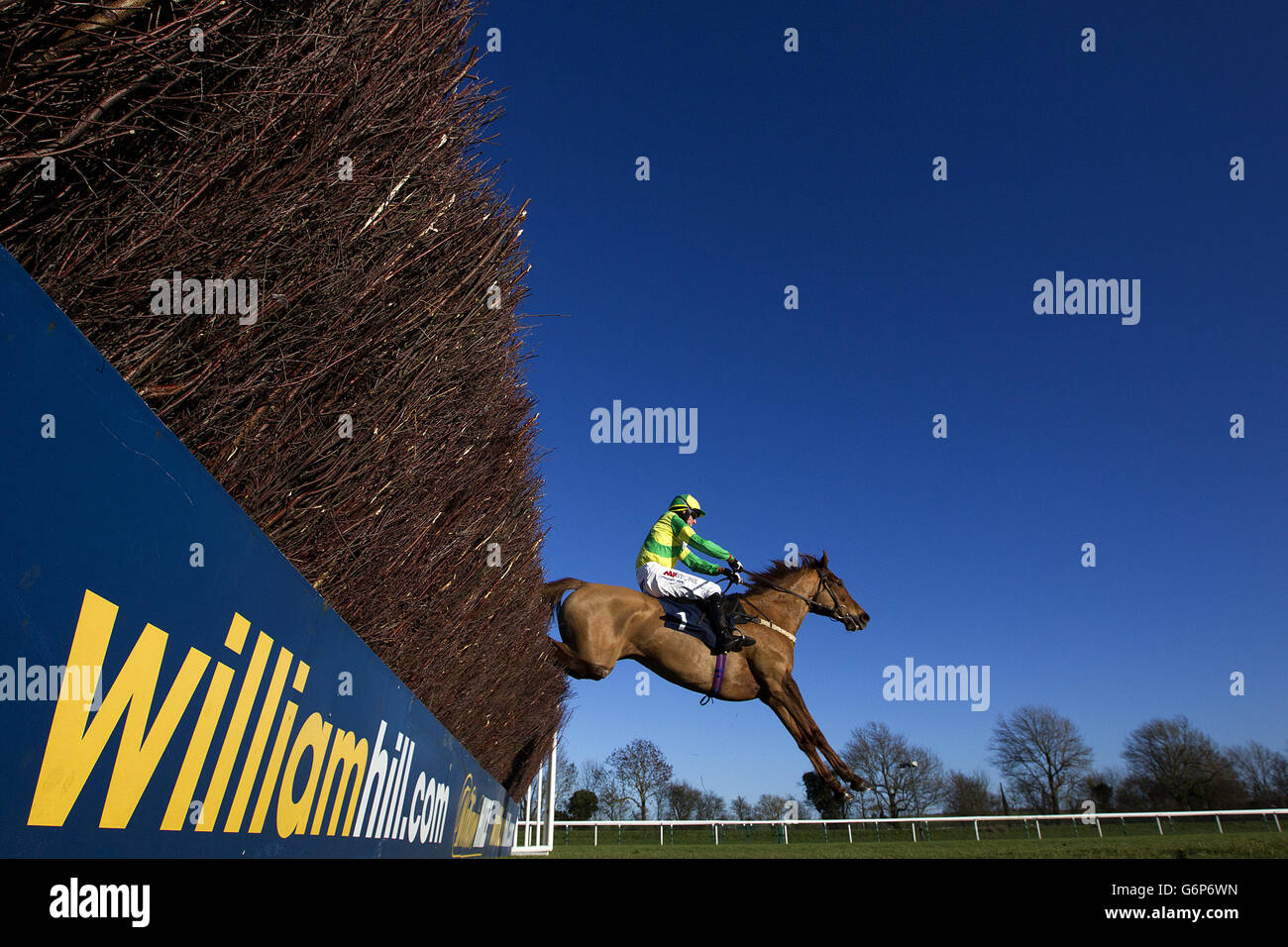 Action william hill williamhill signage fence jump hurdle hi-res stock ...