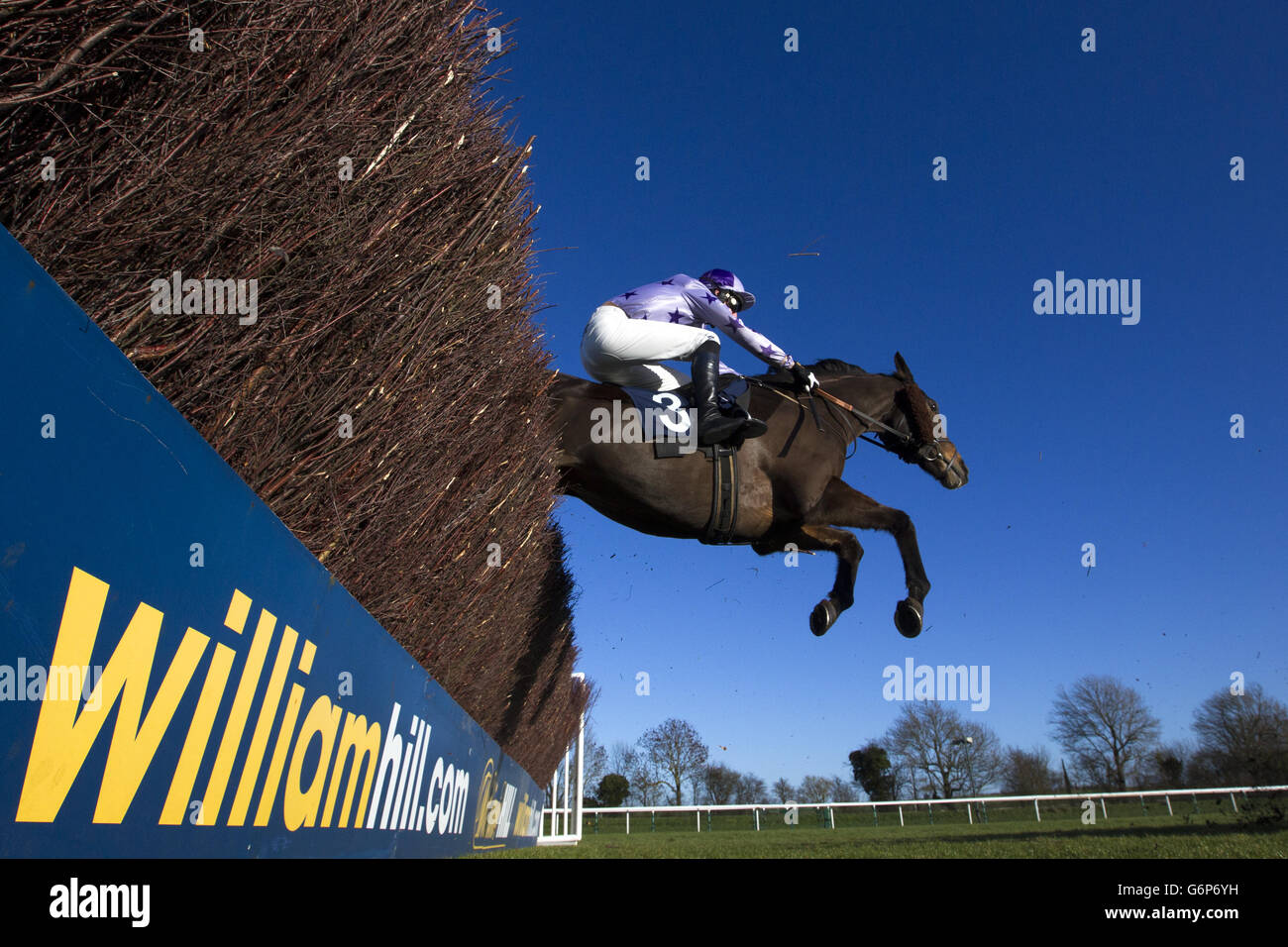 Jockey Adam Pogson on Noble Witness during the 32red Handicap Chase ...