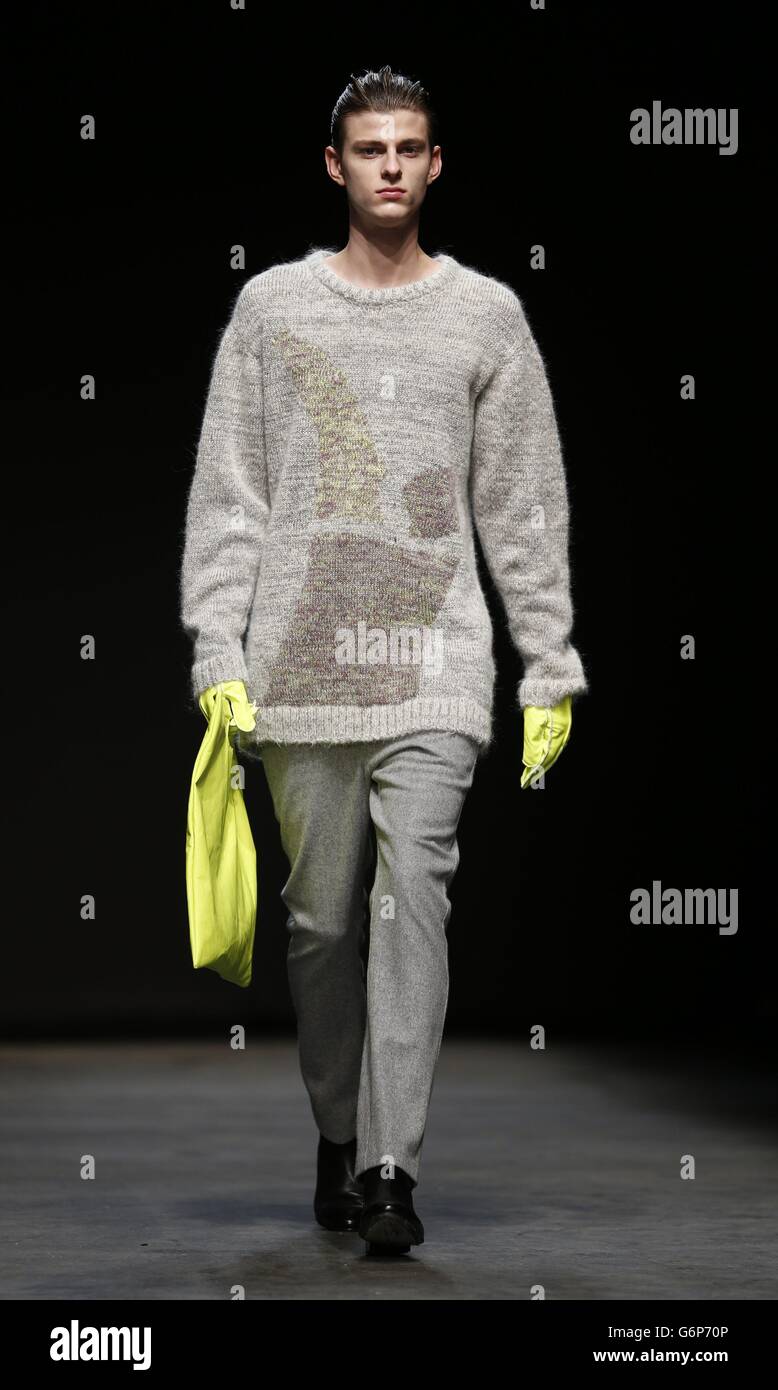 MAN show catwalk - London Collections: Men 2014 Stock Photo - Alamy