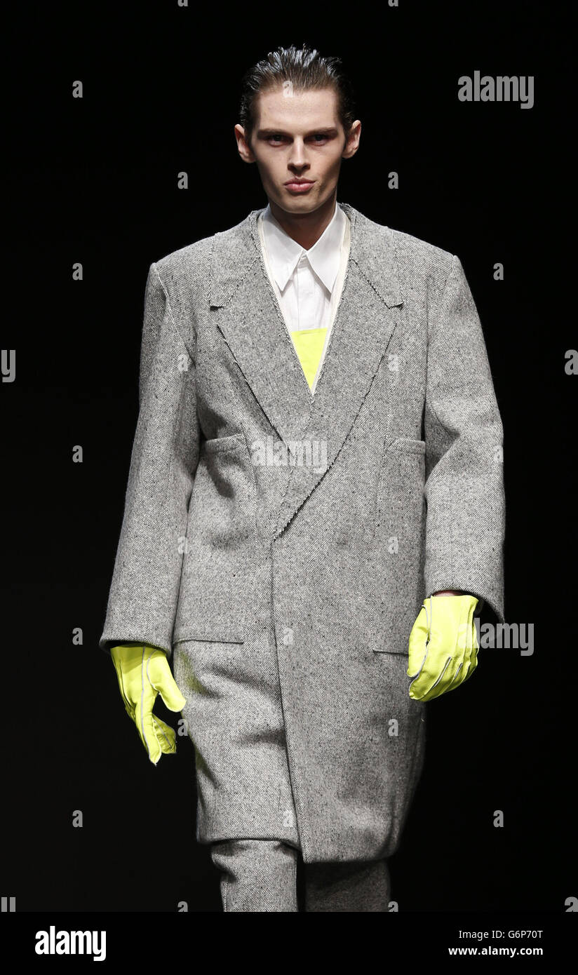 MAN show catwalk - London Collections: Men 2014 Stock Photo - Alamy