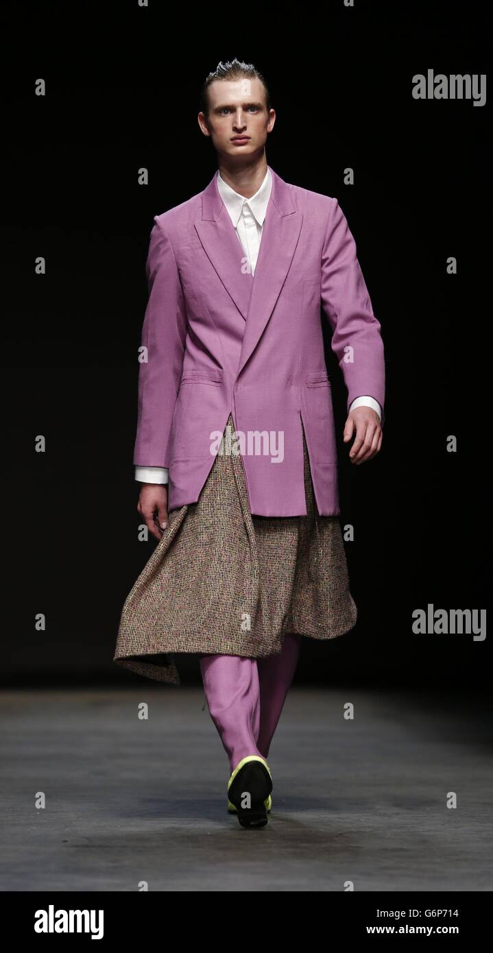 MAN show catwalk - London Collections: Men 2014 Stock Photo - Alamy