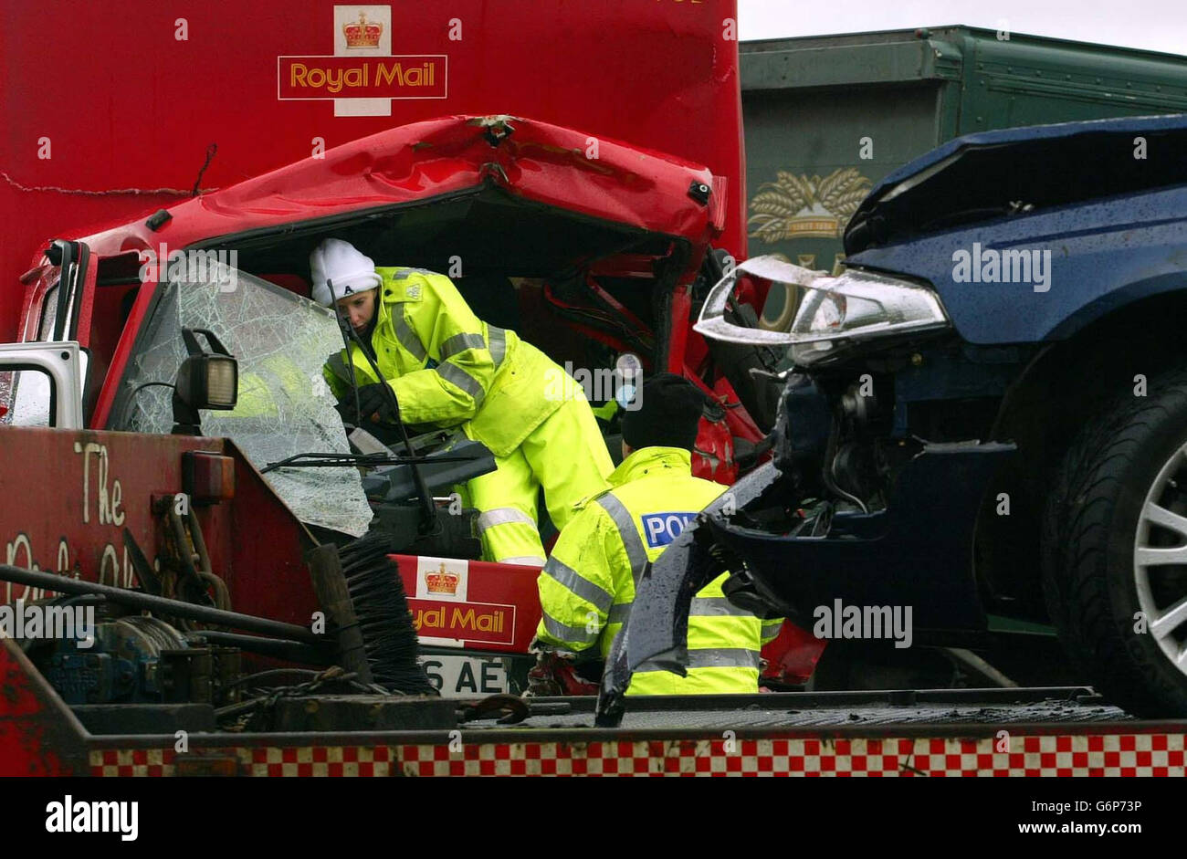 Fatal traffic accident on the A77 Stock Photo - Alamy
