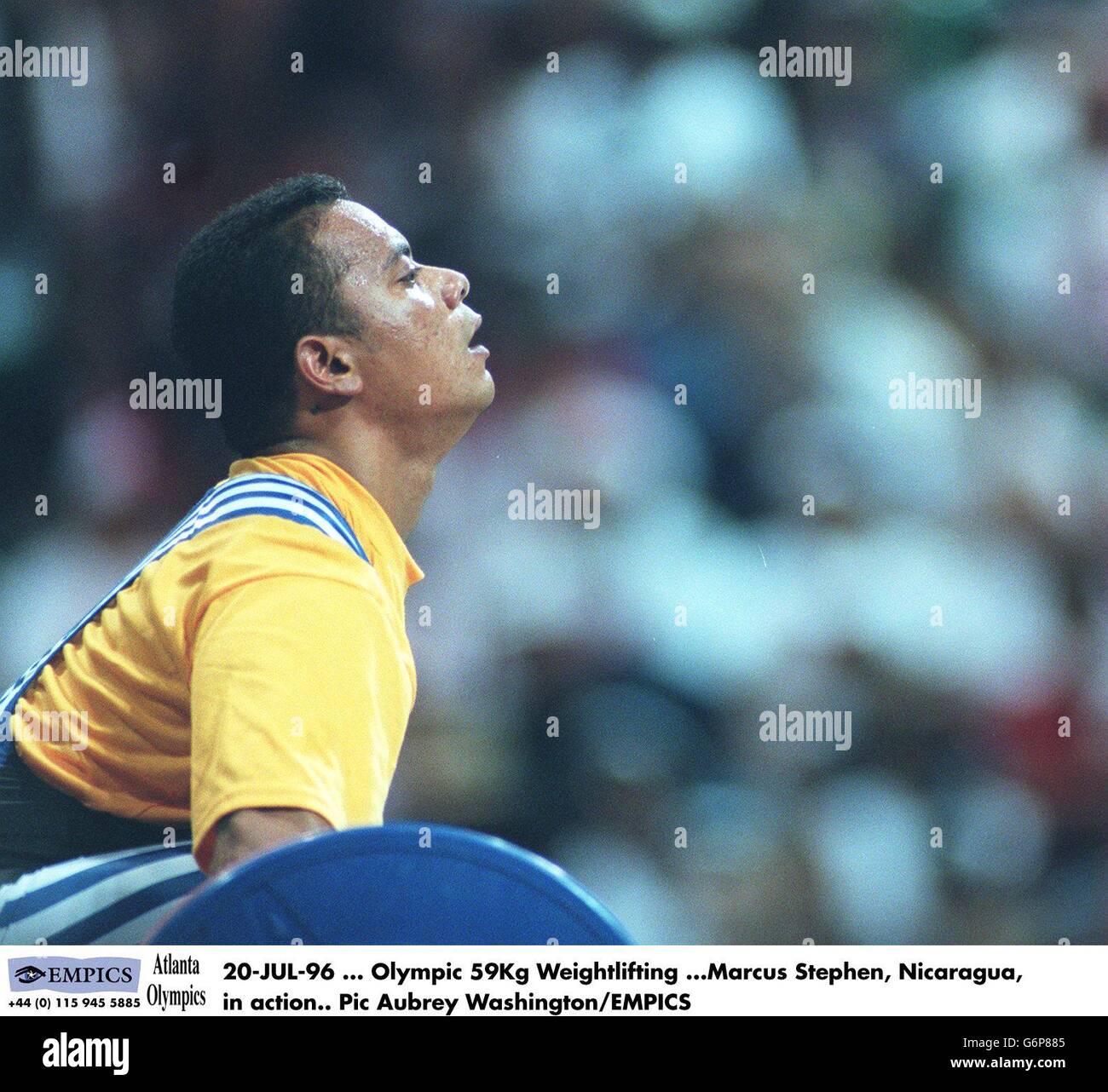 21-JUL-96, Olympic 59Kg Weightlifting, Marcus Stephen, Nicaragua, in ...