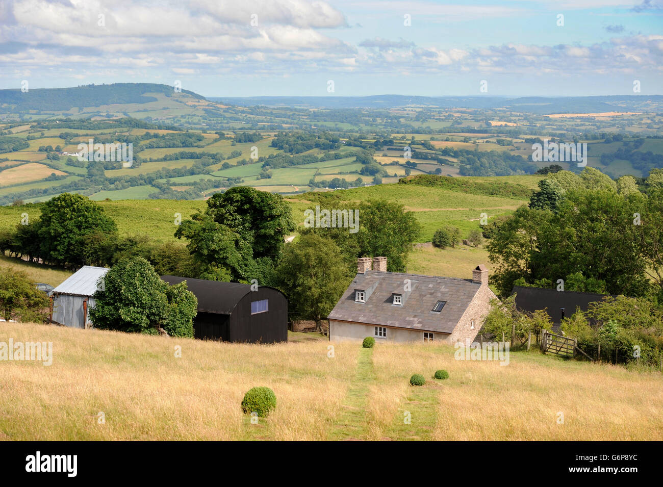 A Welsh mountain farmhouse home UK Stock Photo - Alamy