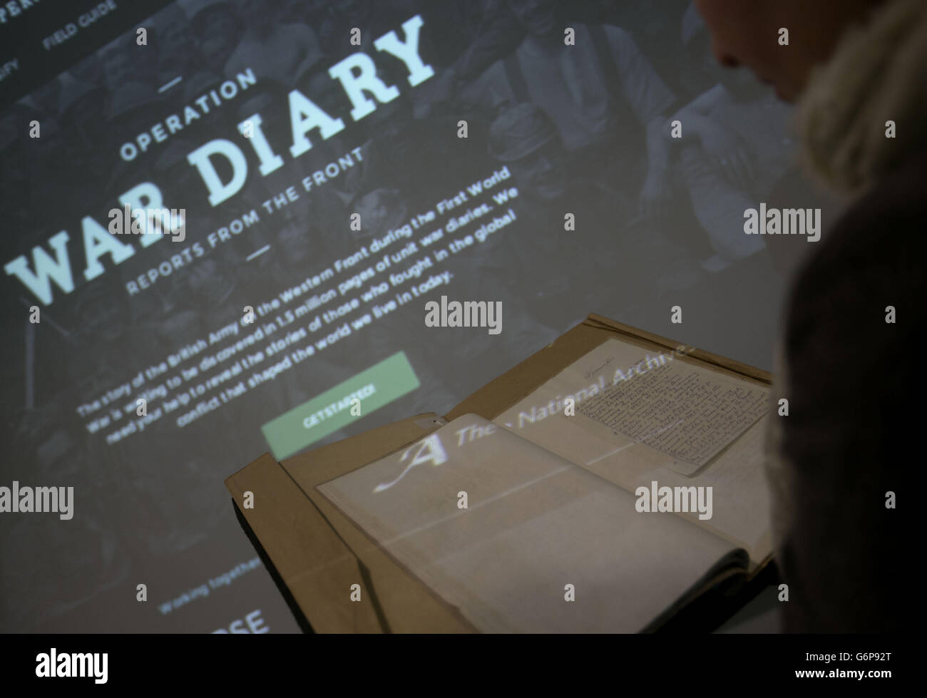 First World War diaries go online Stock Photo - Alamy