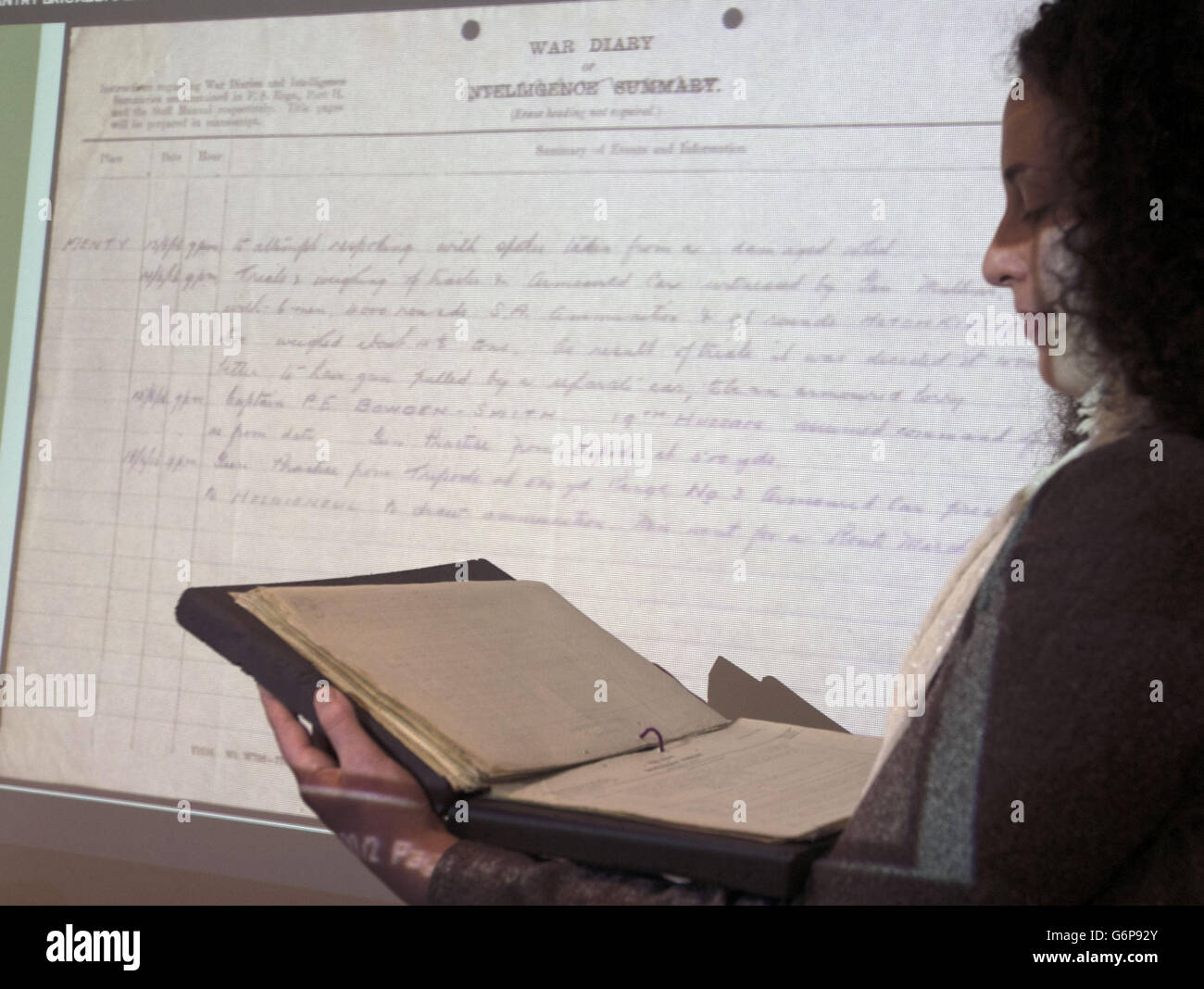 First World War diaries go online Stock Photo - Alamy
