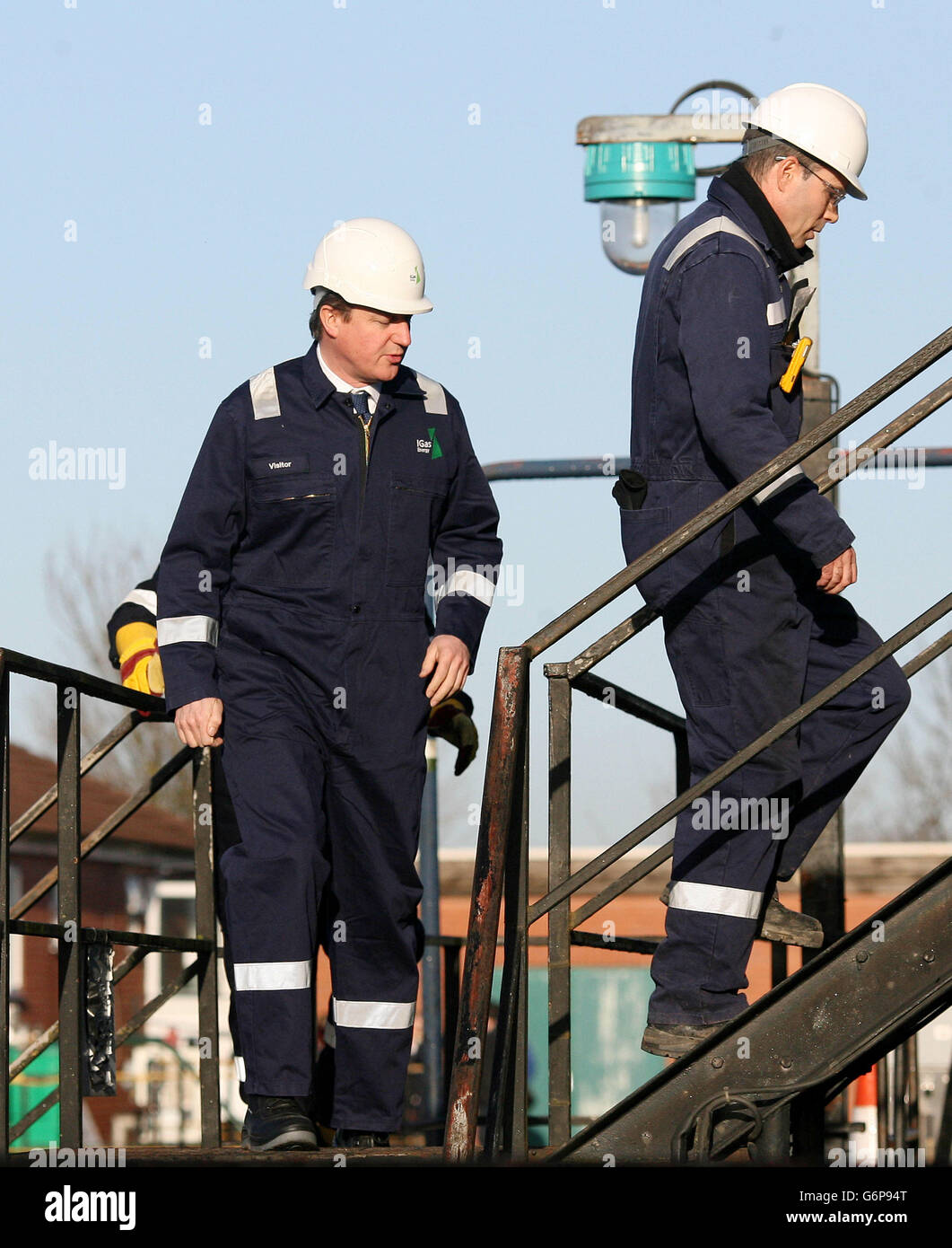 Cameron visits shale drilling plant Stock Photo - Alamy