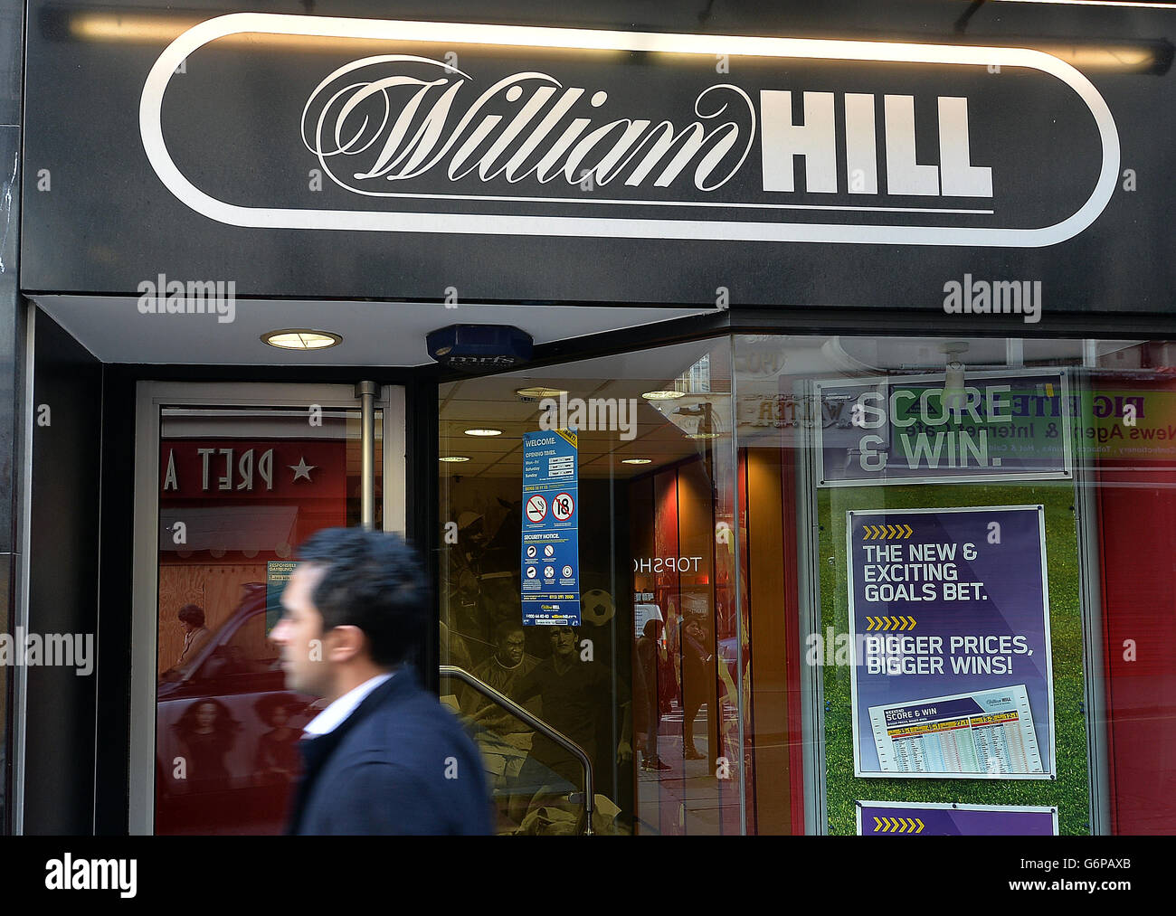 A branch of william hill betting shop in central london hi-res stock ...
