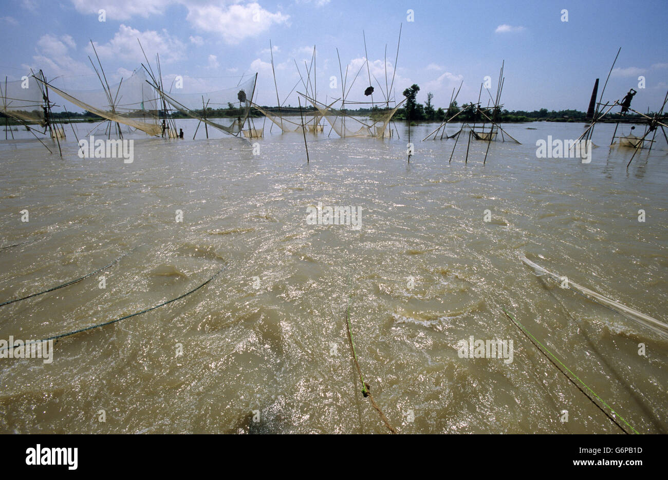 INDIA Bihar, submergence at Bagmati river a branch of Ganges / Ganga ...
