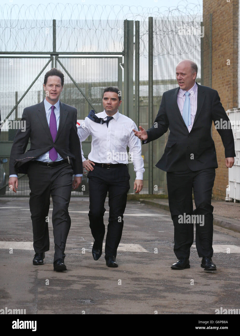 Clegg visit to Cookham Wood Young Offenders Institution Stock Photo - Alamy