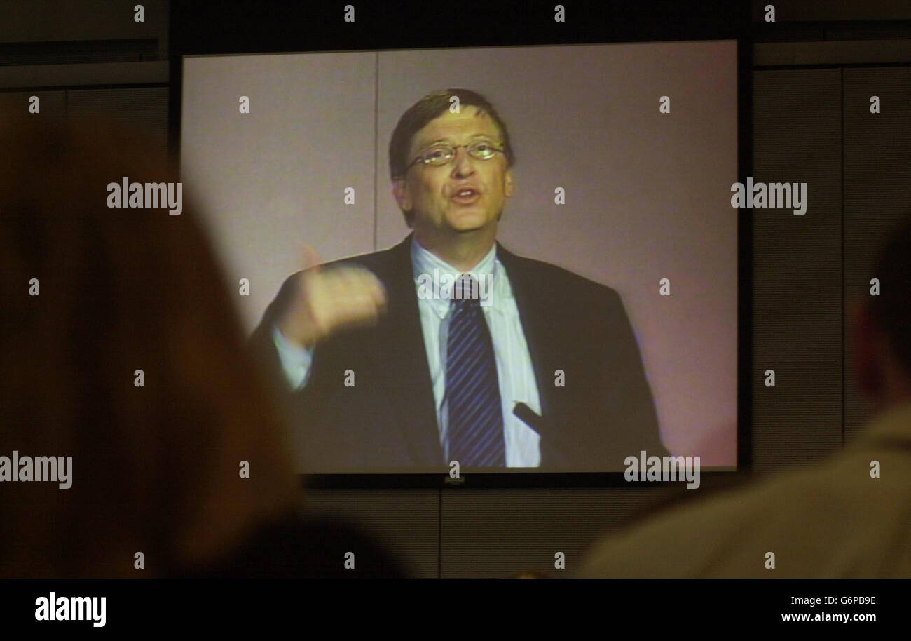 The face of the chairman and founder of computer software company ...