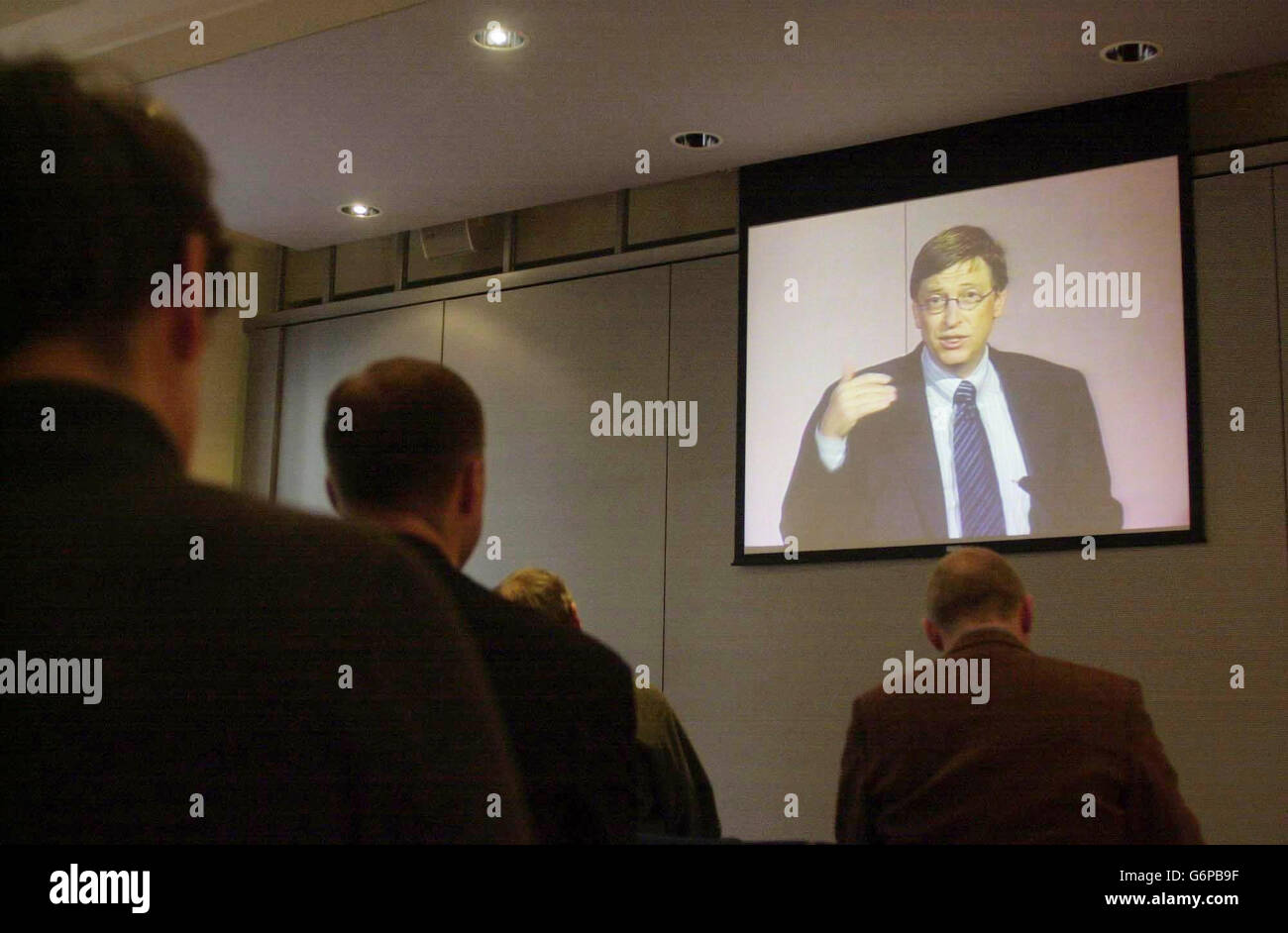 The face of the chairman and founder of computer software company ...