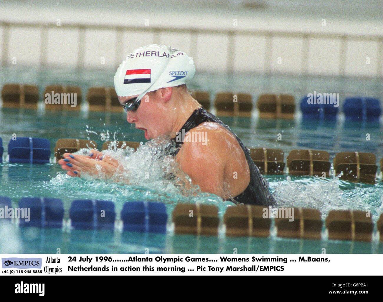 24 July 1996. Atlanta Olympic Games. Womens Swimming, M.Baans ...
