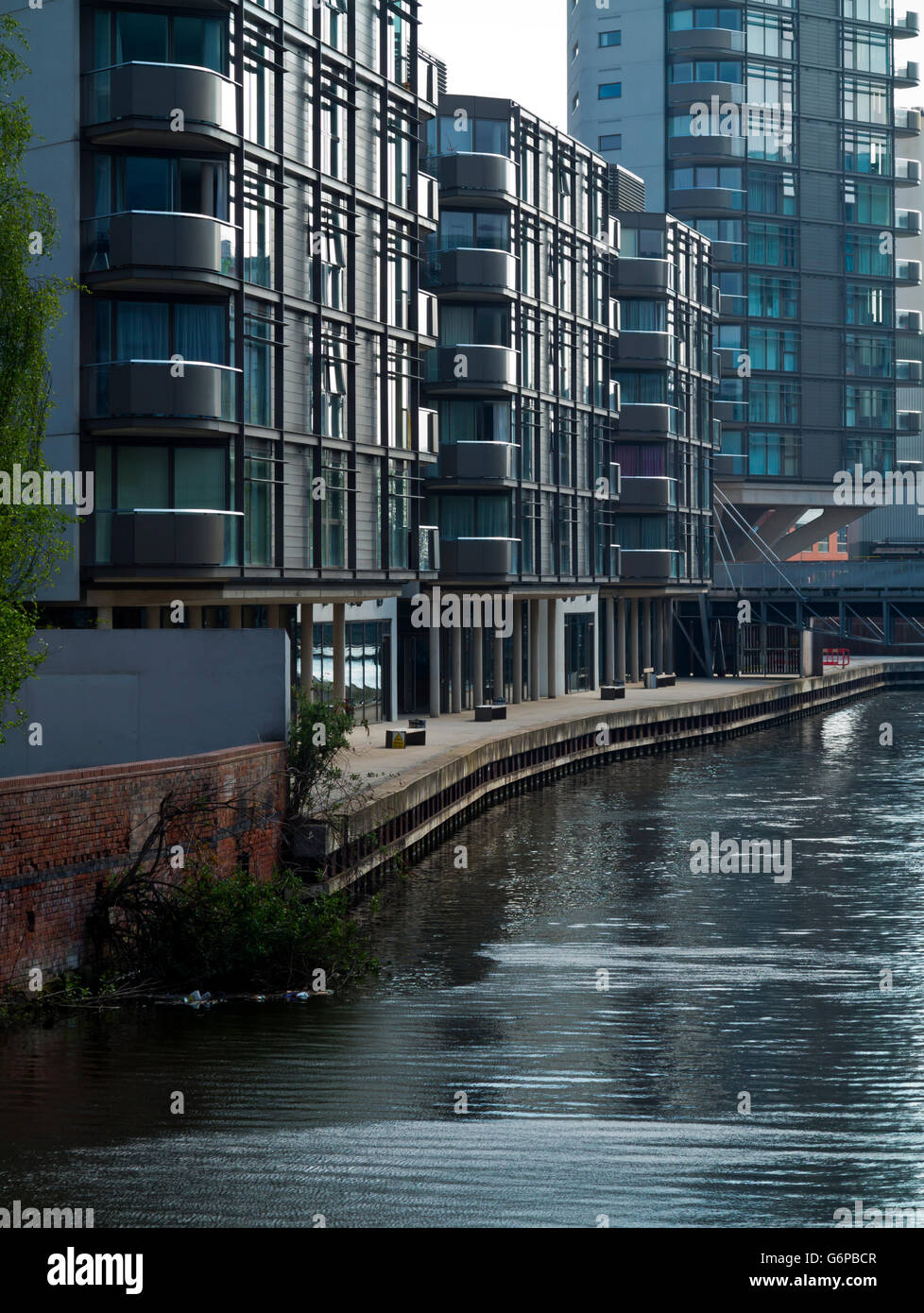 Canal and waterside flats in Nottingham city centre Nottinghamshire ...
