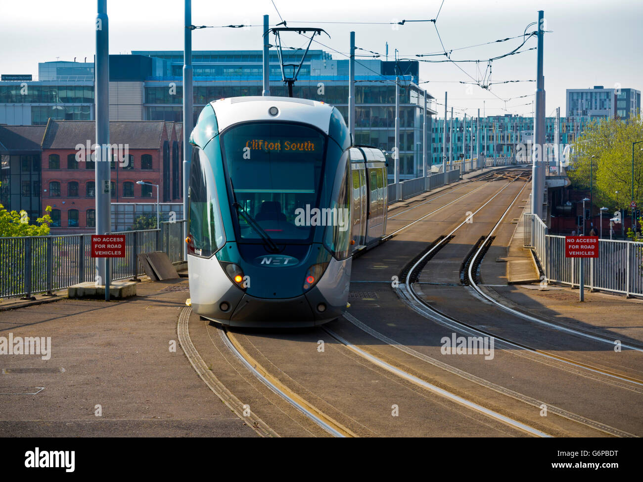 Nottingham Express Transit NET Alstom tram in operation in Nottingham ...