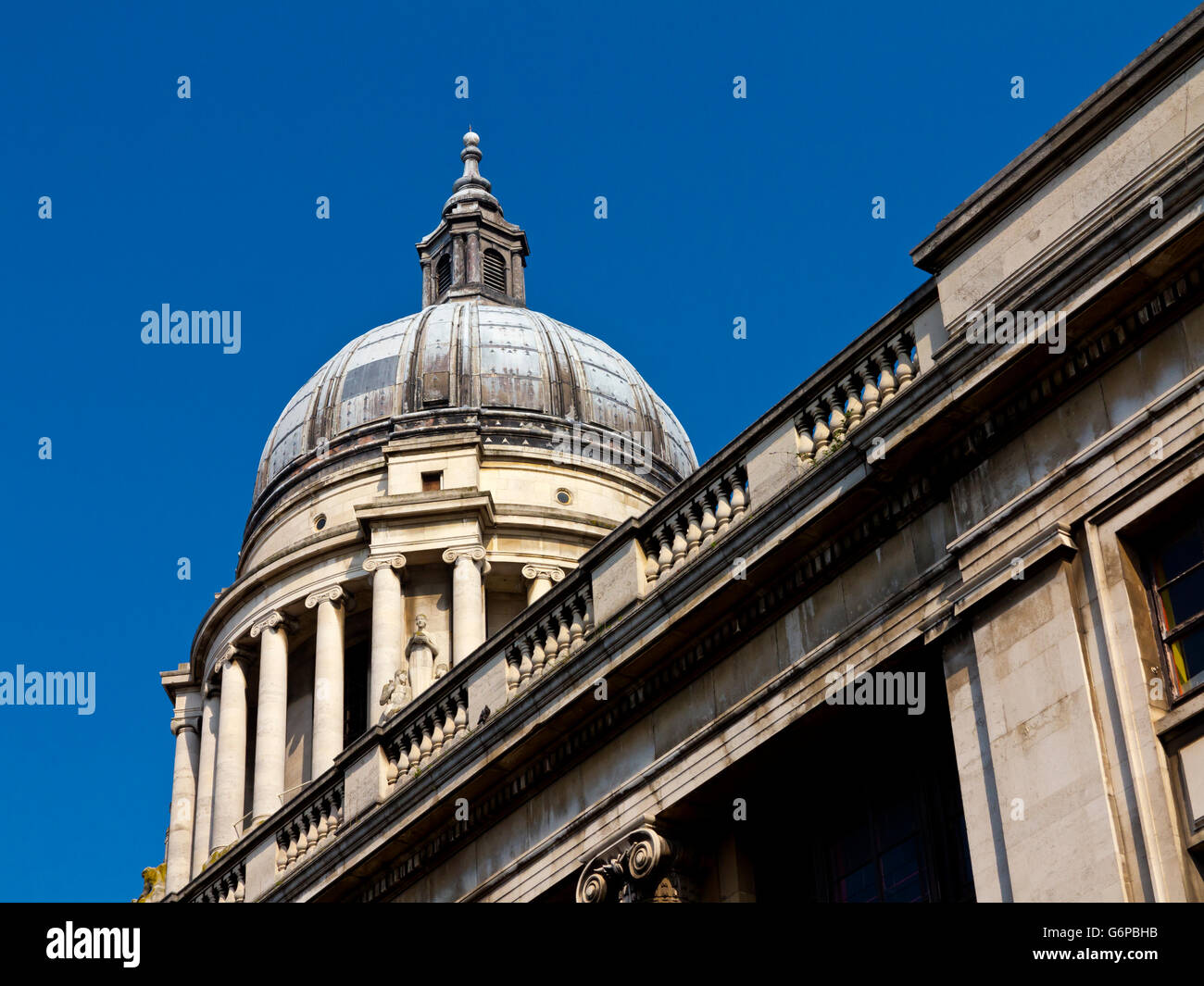 Neo-baroque dome of Nottingham Council House Nottinghamshire England UK ...