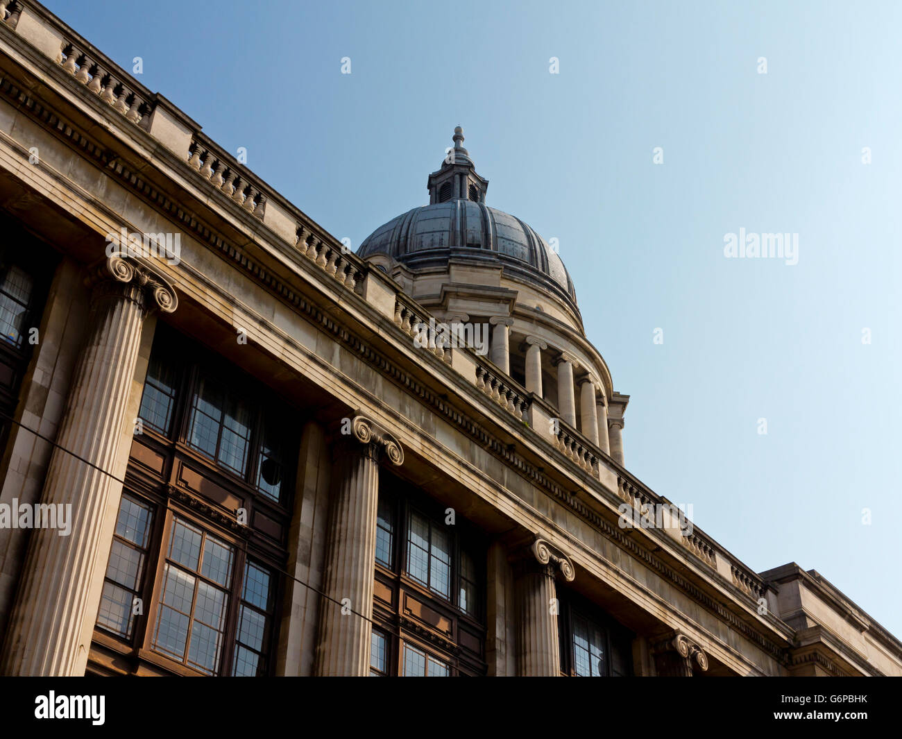 Neo-baroque dome of Nottingham Council House Nottinghamshire England UK ...