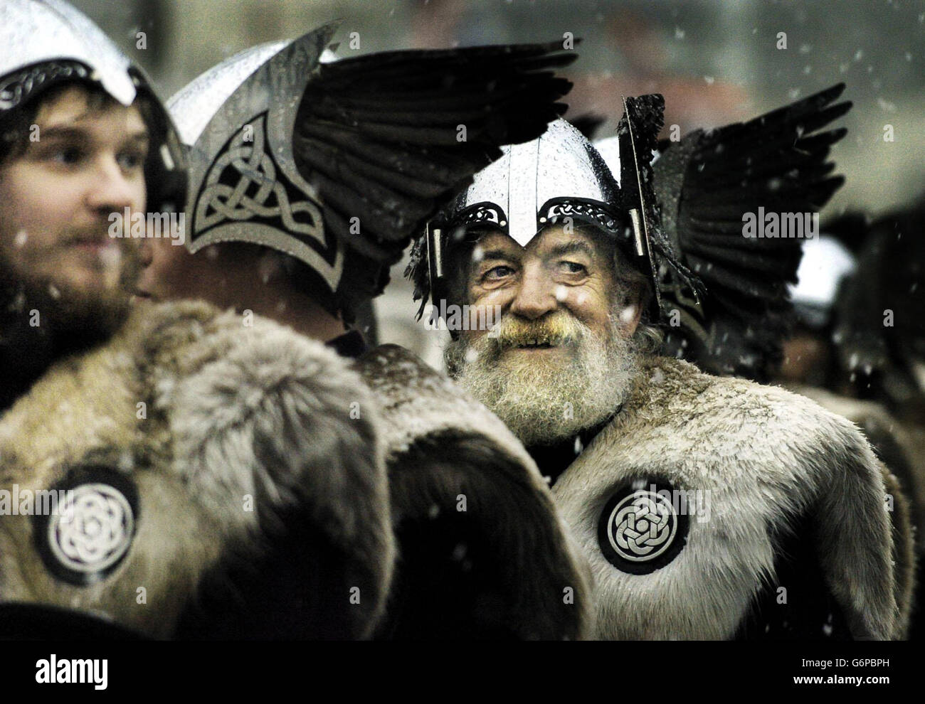 The Jarl Squad at Shetlands Alexander wharf at the start of the ...