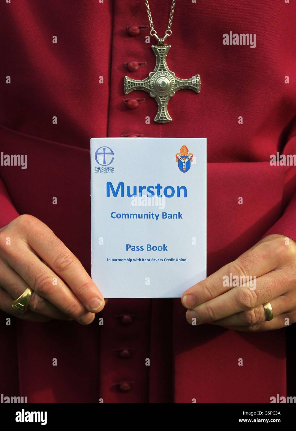 The Bishop of Dover the Rt. Rev. Trevor Willmott holds his Murston ...