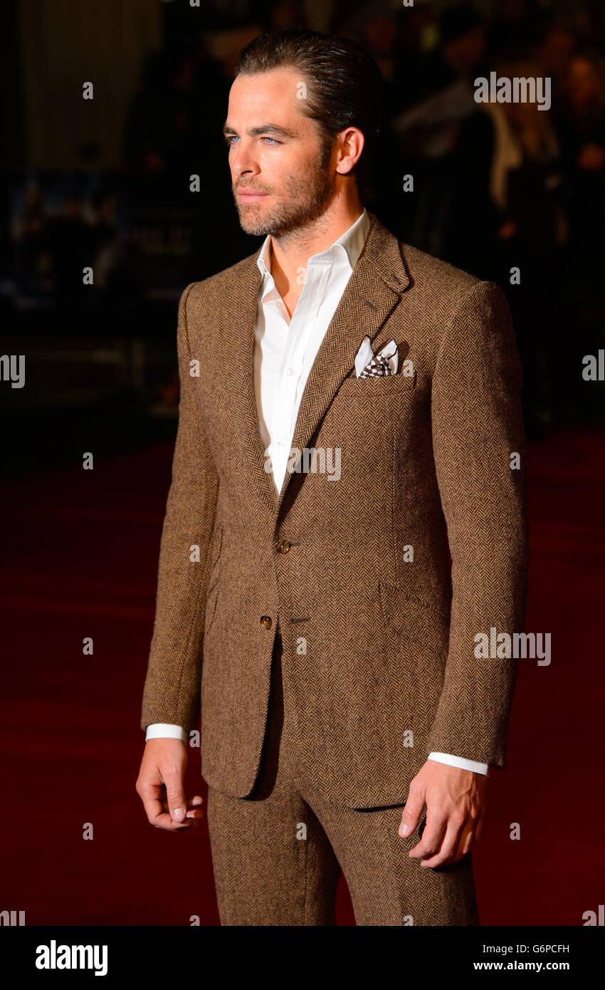Chris Pine arrives at the European film premiere for Jack Ryan at the ...
