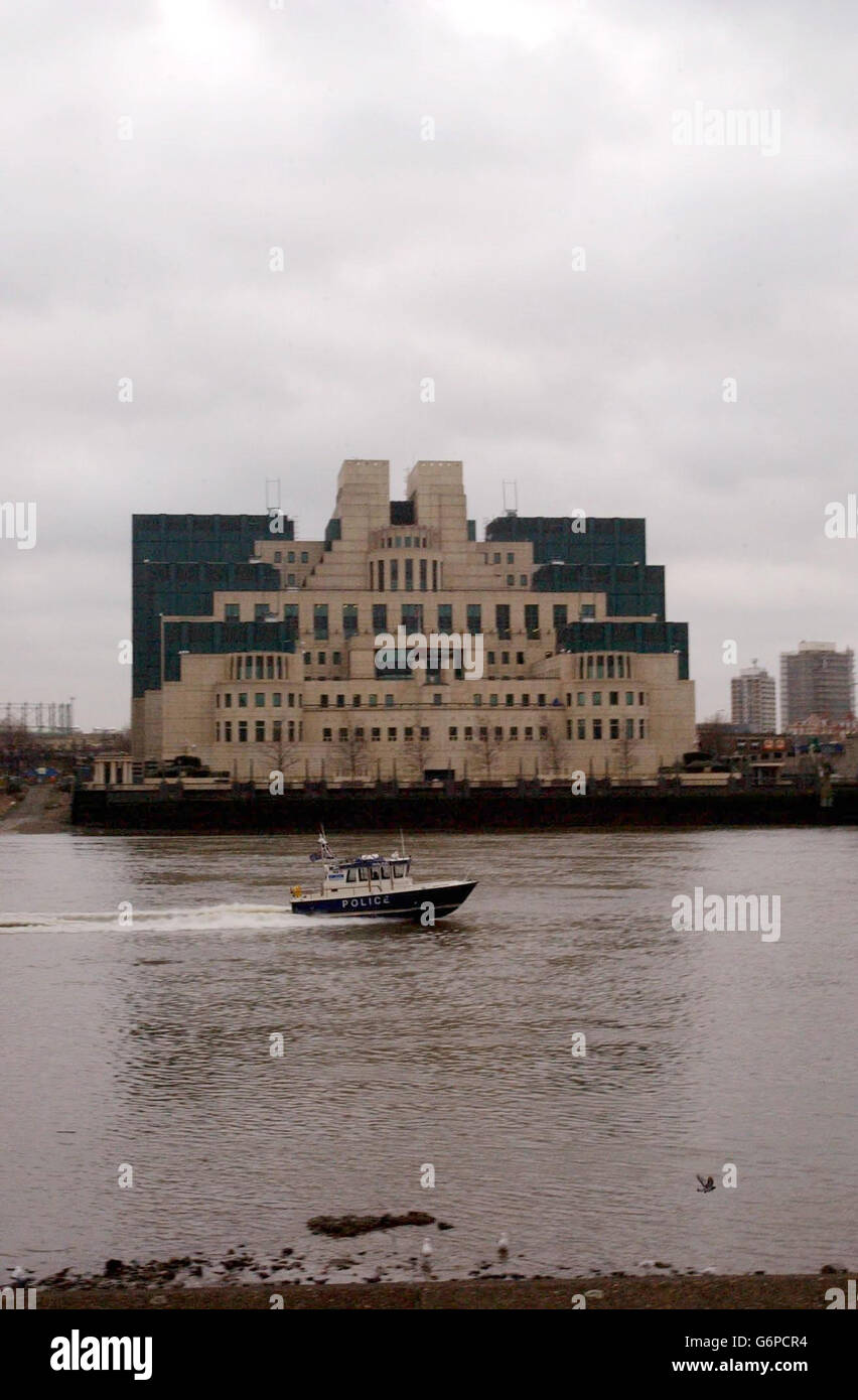 An exterior view of the MI6 Secret Intelligence Services building in ...