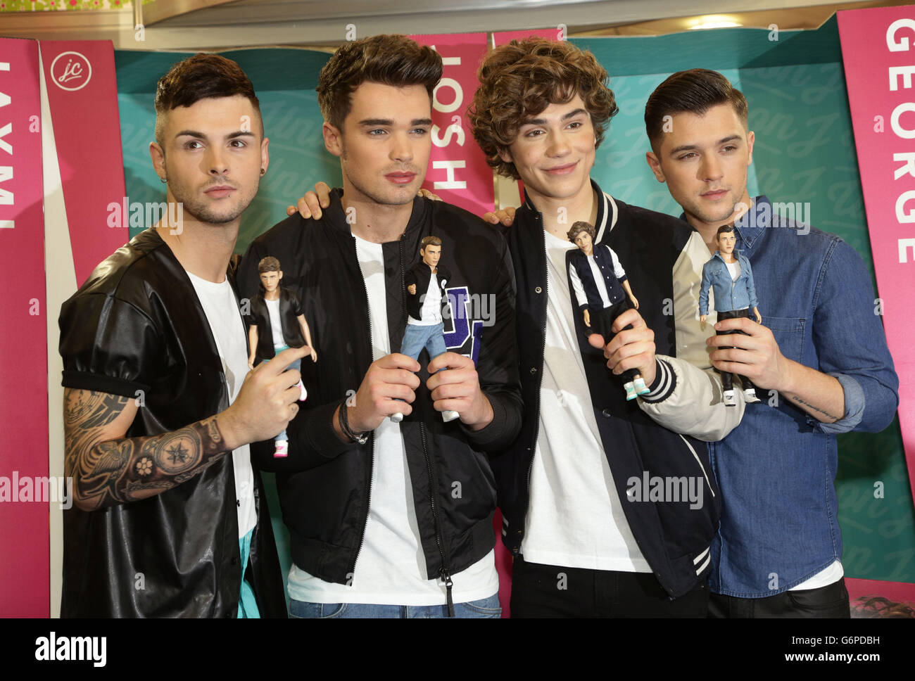 Union J (left to right) Jaymi Hensley, Josh Cuthbert, George Shelley ...