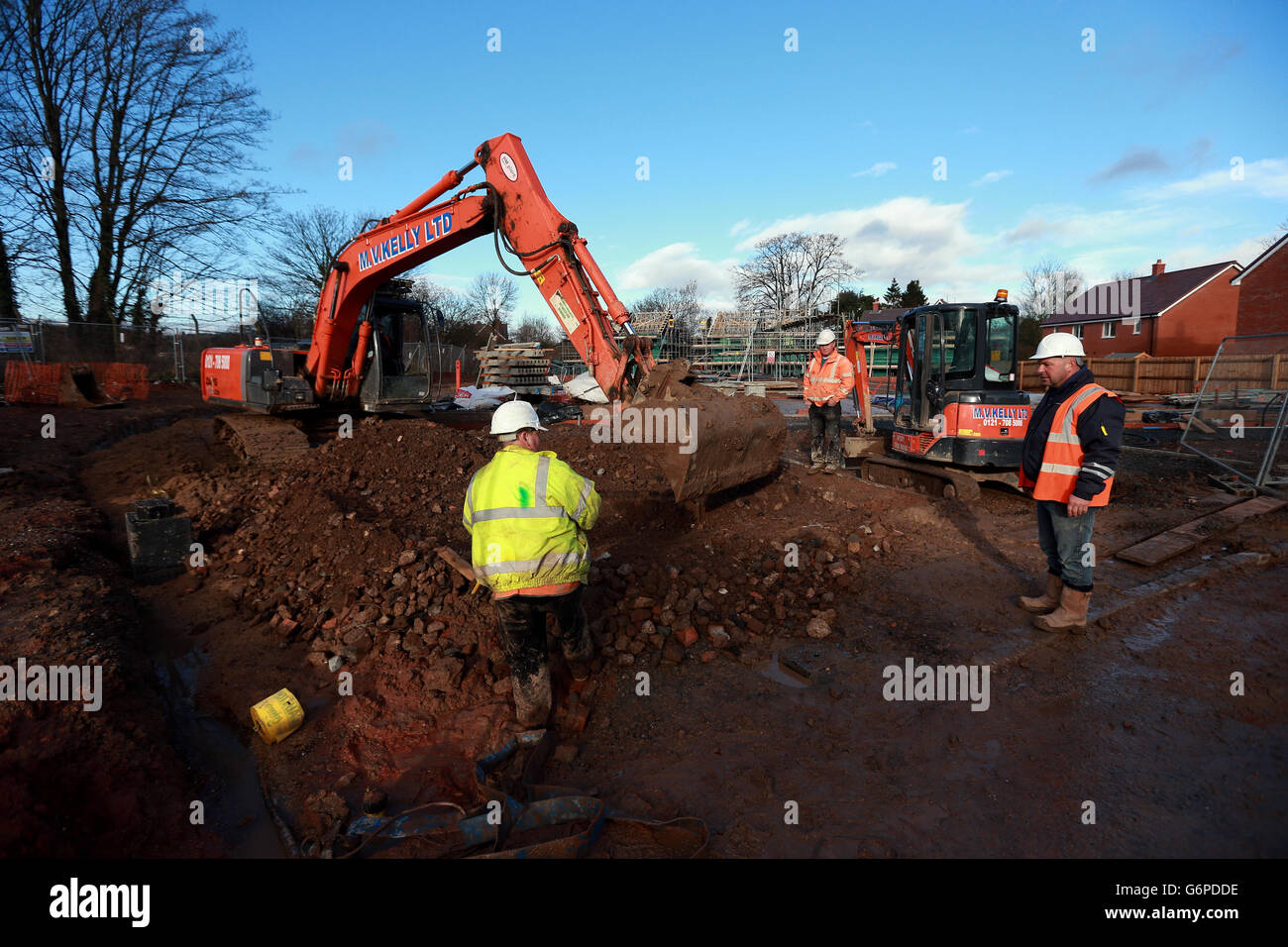 New House building work in the Malvern, Worcestershire Stock Photo - Alamy