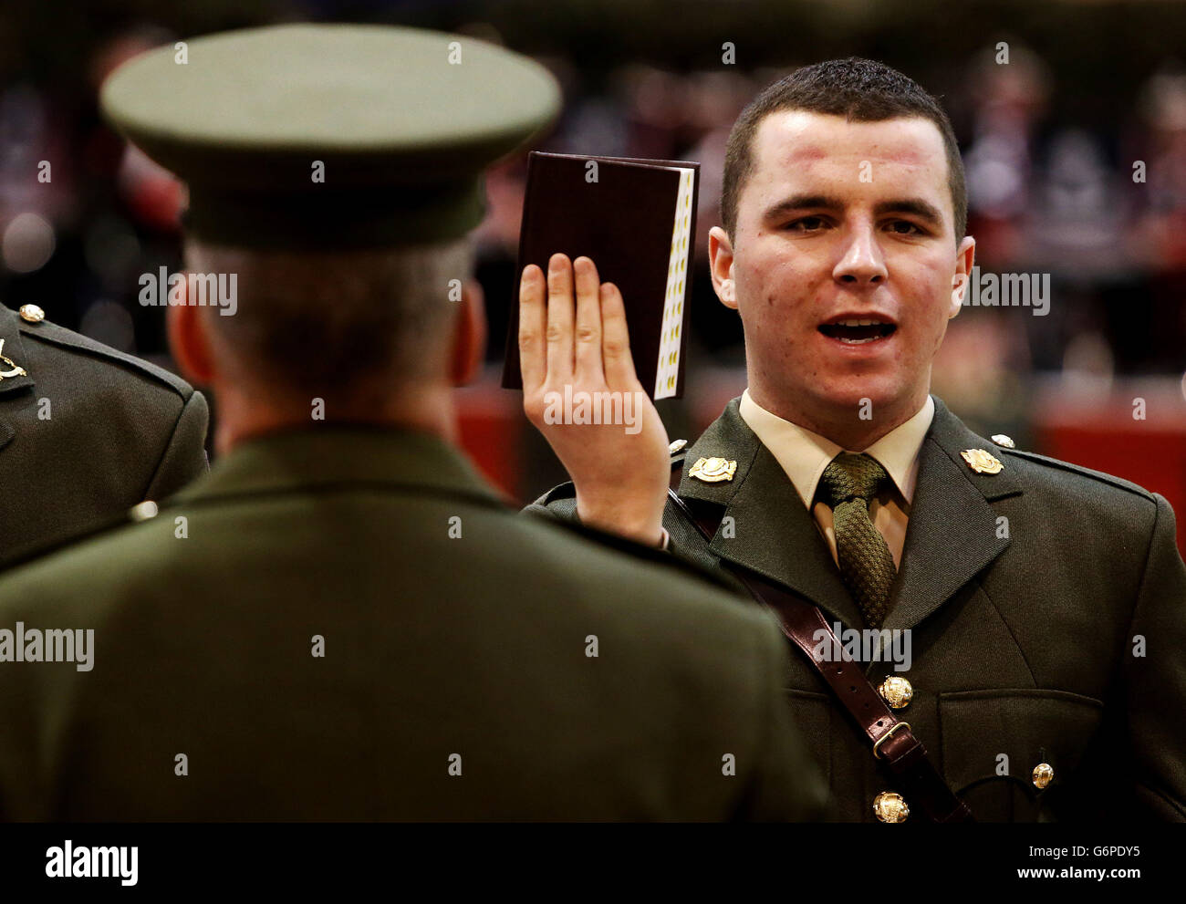 Cadet Stephen Bunney from Cork during the Commissioning Ceremony of ...