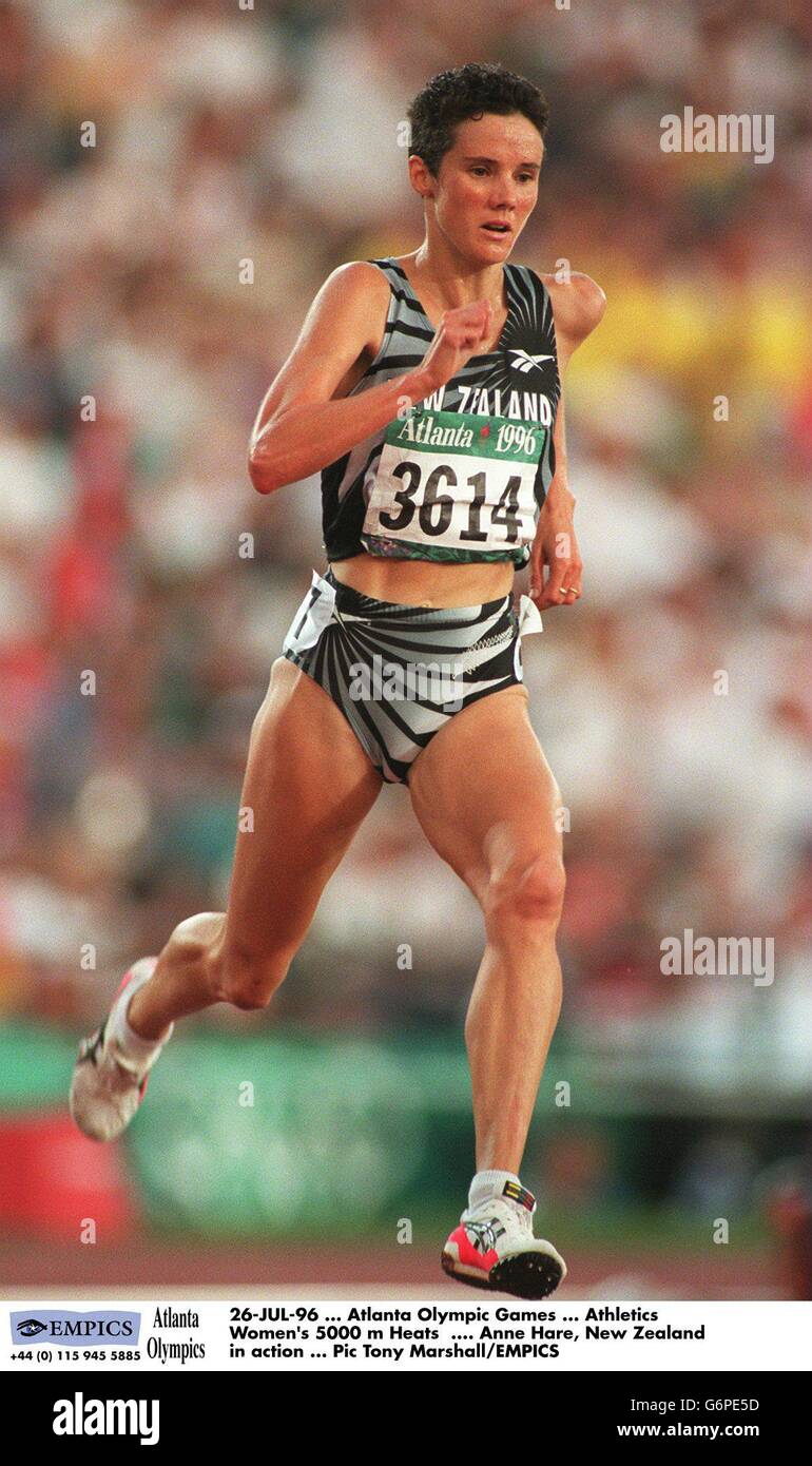 26-JUL-96. Atlanta Olympic Games. Athletics Women's 5000 m Heats. Anne ...